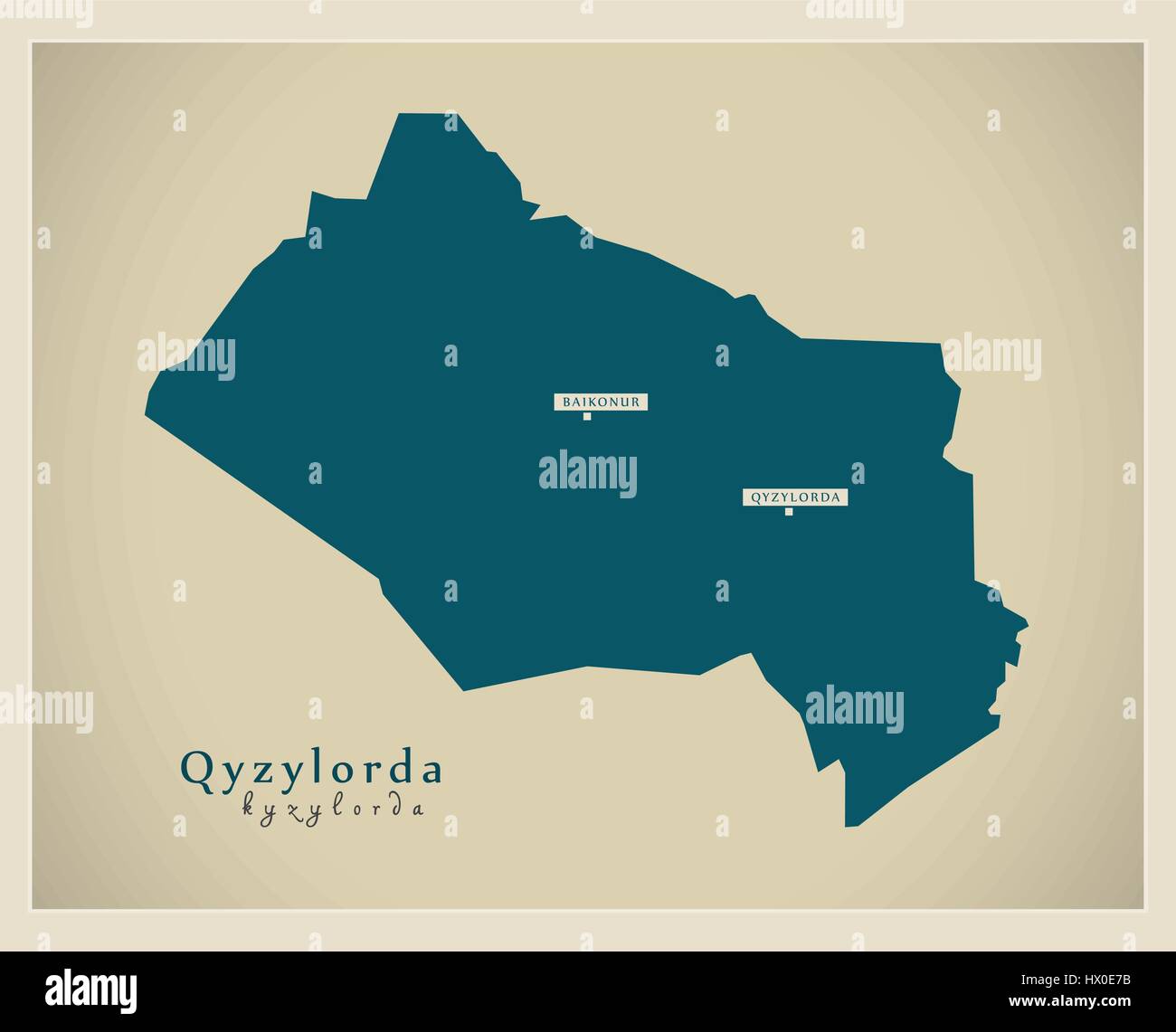 Modern Map - Qyzylorda KZ Stock Vector Image & Art - Alamy