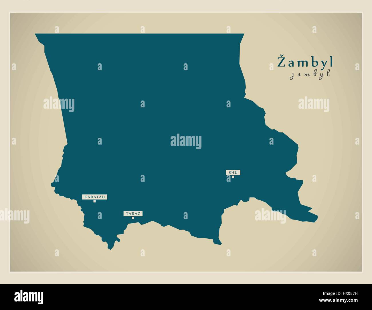 Map of taraz hi-res stock photography and images - Alamy