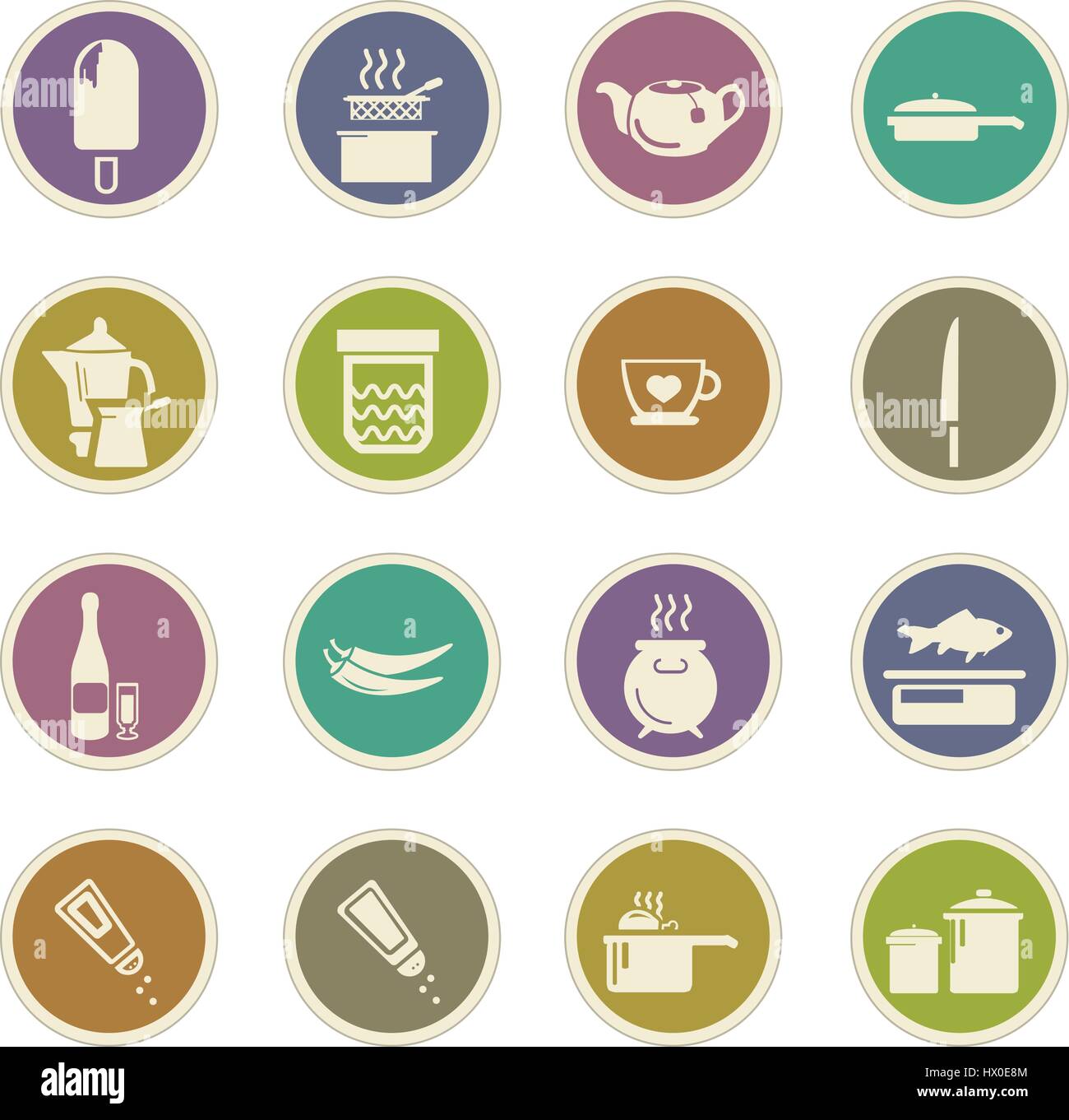 Food and kitchen symbol for web icons Stock Vector Image & Art - Alamy