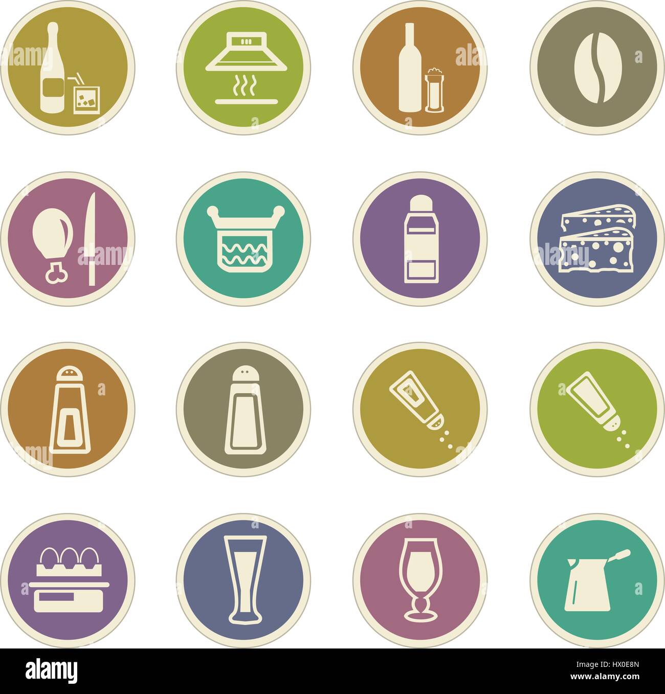 Food and kitchen symbol for web icons Stock Vector Image & Art - Alamy