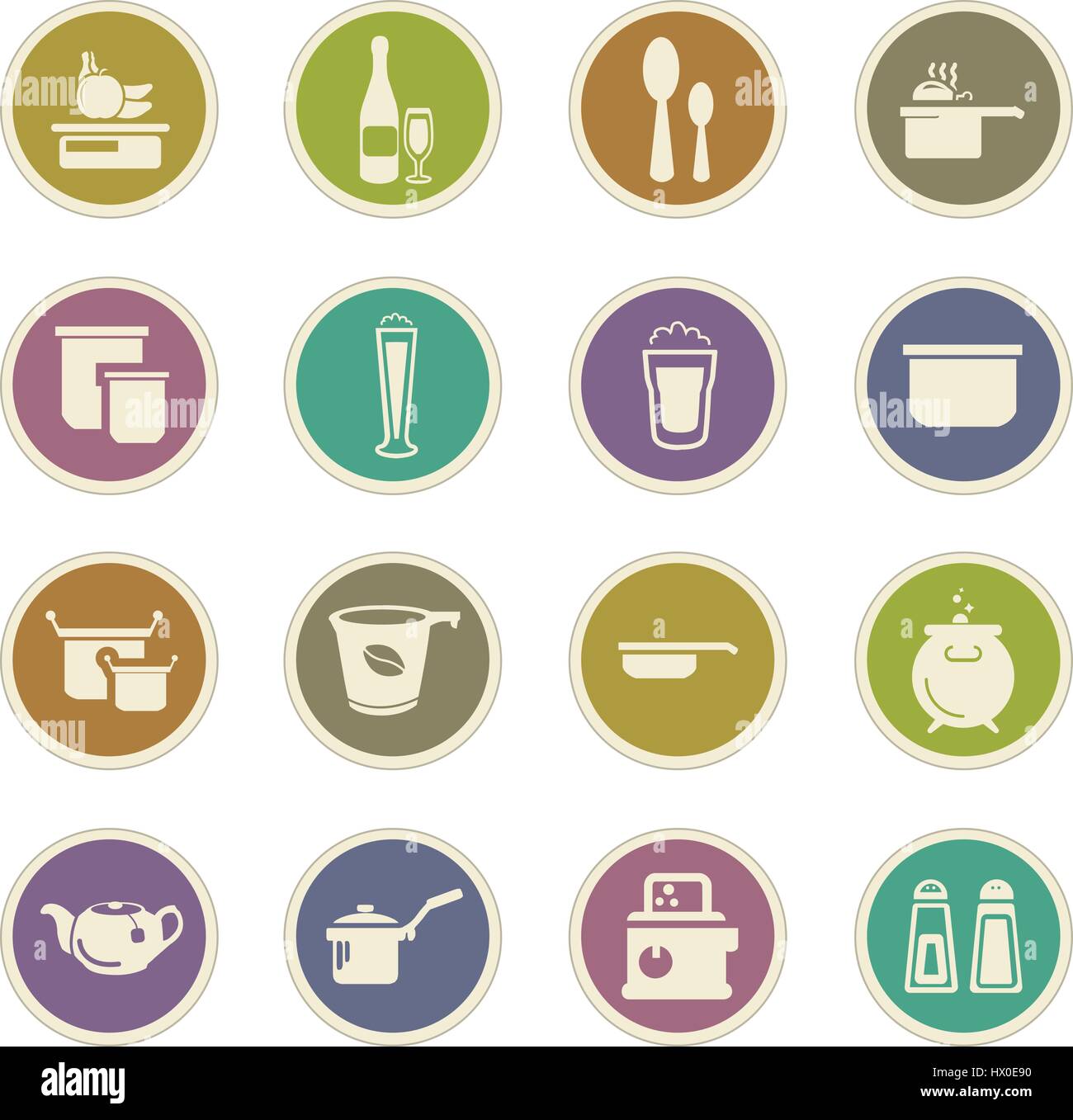 Food and kitchen symbol for web icons Stock Vector Image & Art - Alamy