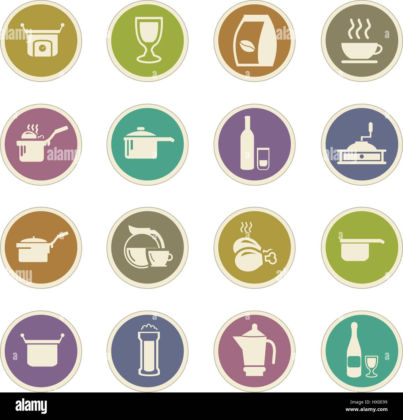 Food and kitchen symbol for web icons Stock Vector Image & Art - Alamy