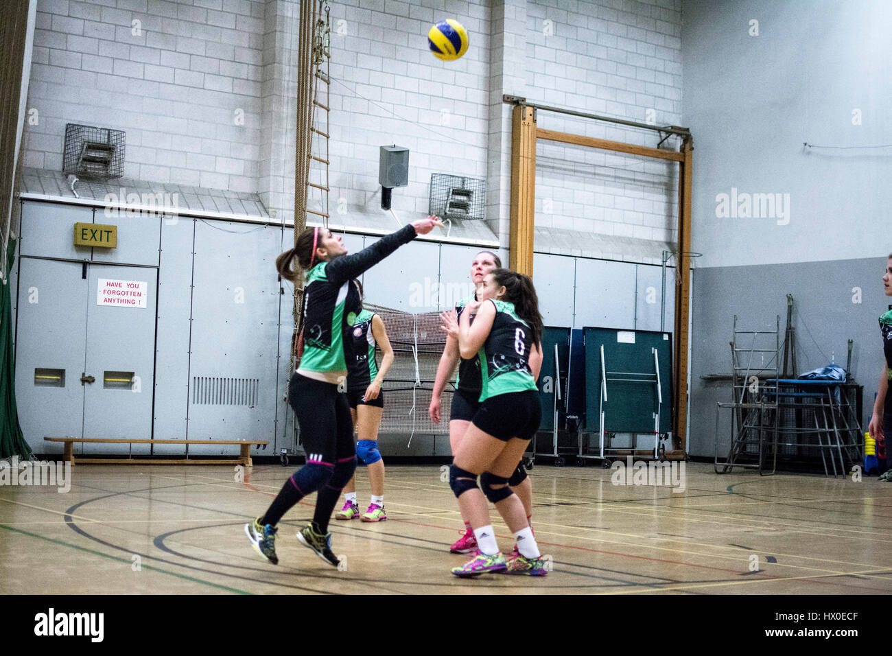 Action shots from the women's volleyball match between Agones Sfc and ...