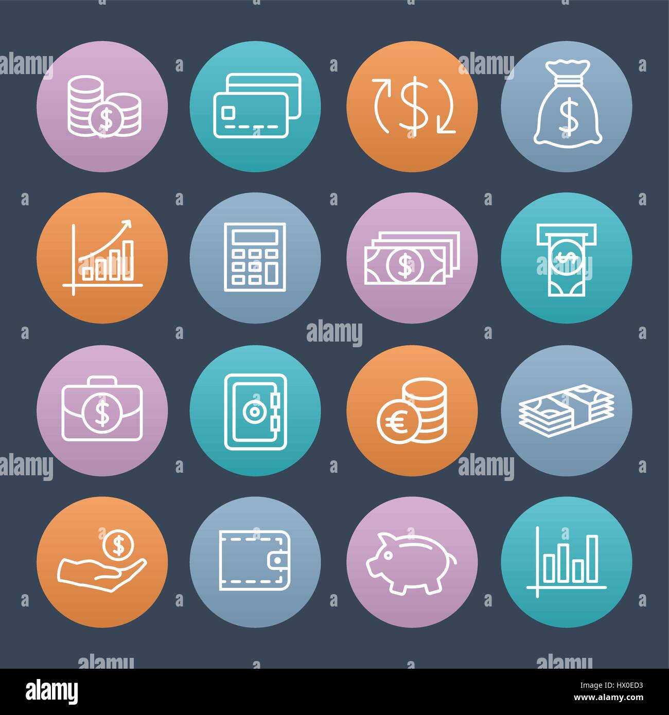 Set of money symbols hi-res stock photography and images - Alamy