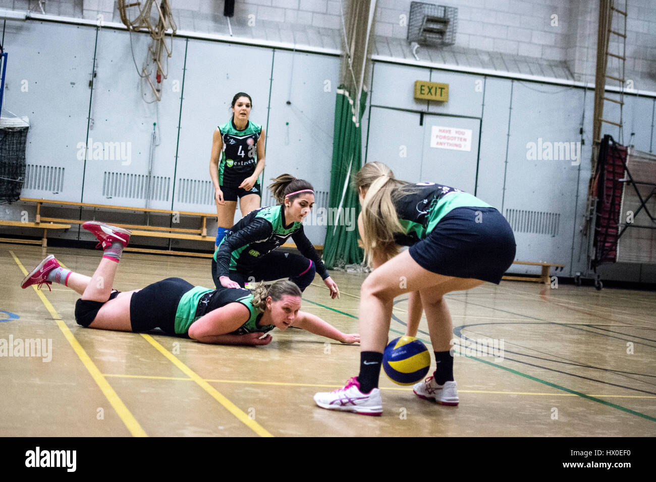 Action shots from the women's volleyball match between Agones Sfc and ...