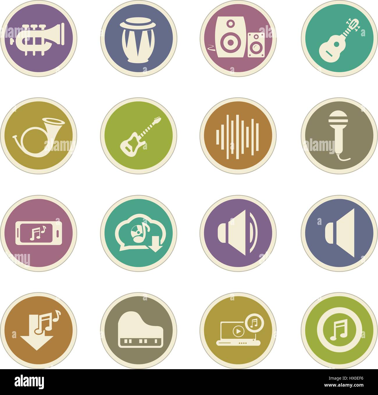 Musical note music ringtone icon Cut Out Stock Images & Pictures - Alamy