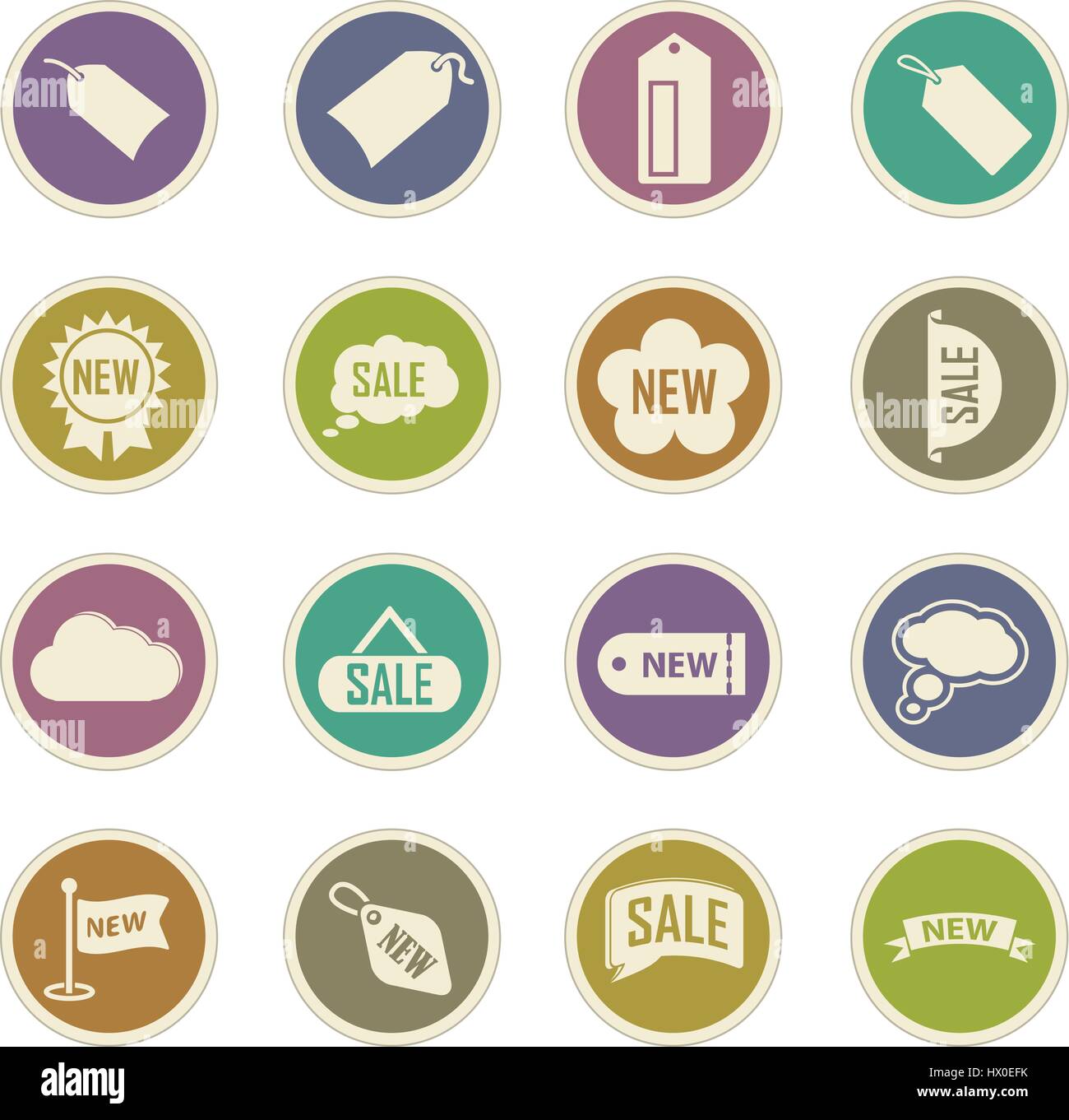 New stiker and label icon set for web sites and user interface Stock ...
