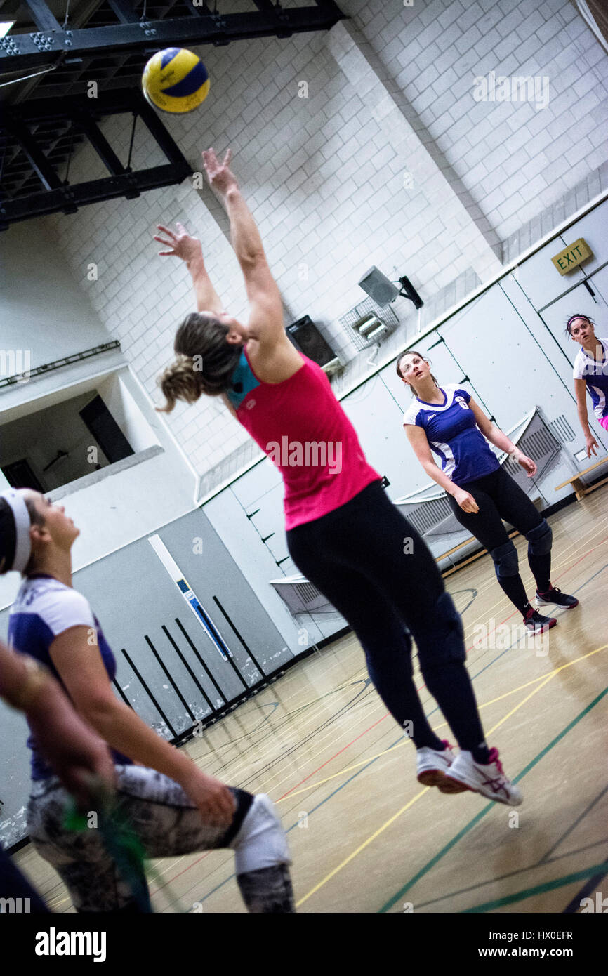 Action shots from the women's volleyball match between Agones Sfc and ...