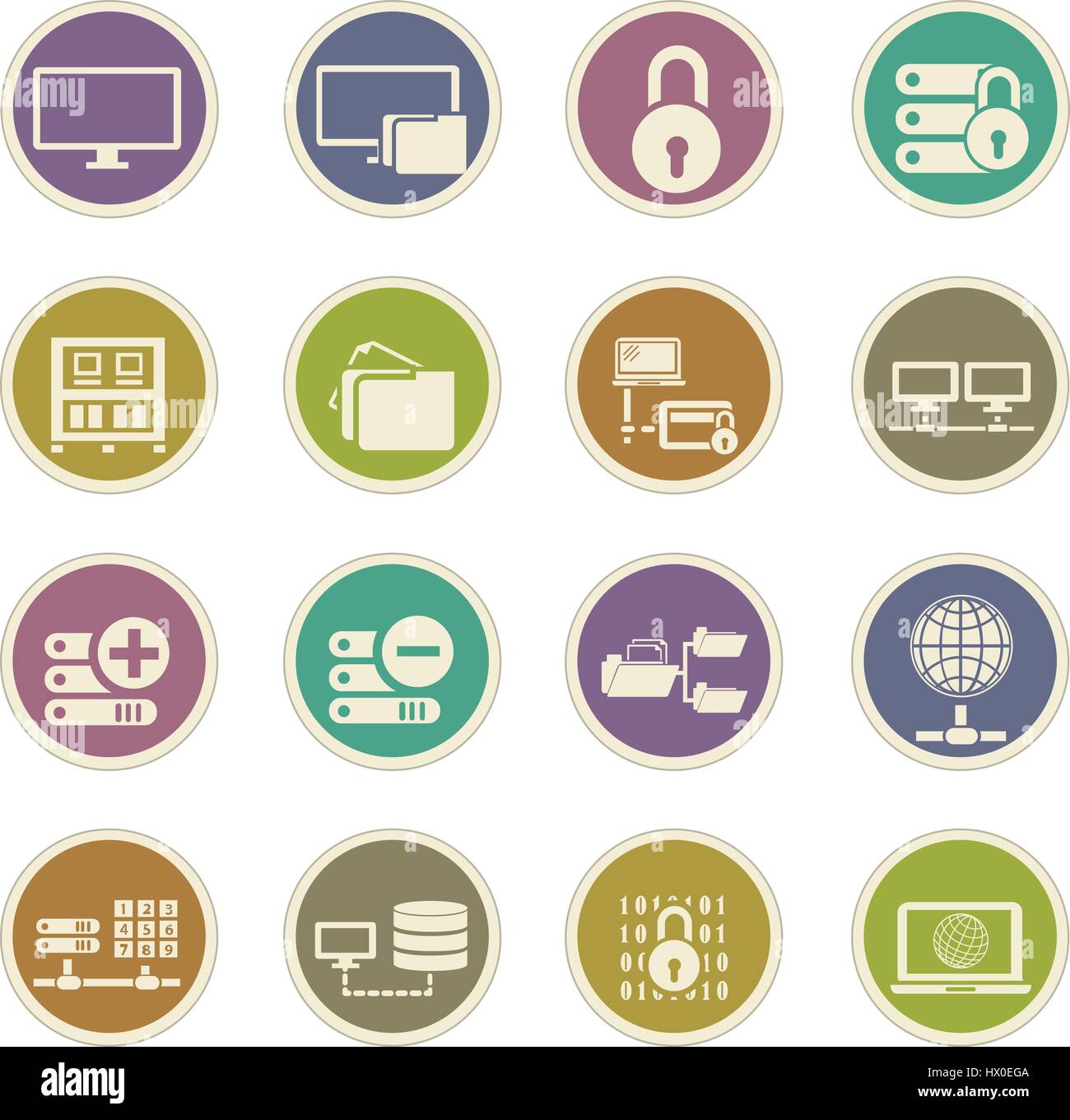 Internet, server, network icon set for web sites and user interface ...