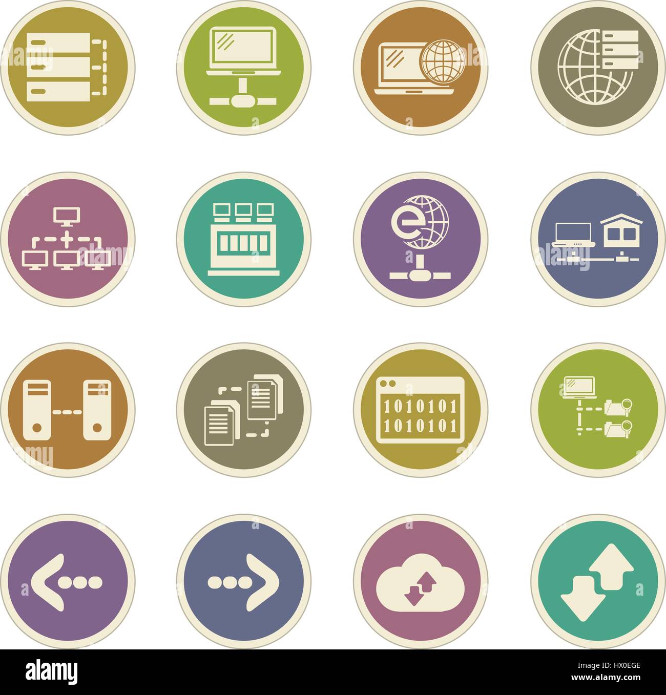 Internet, server, network icon set for web sites and user interface ...