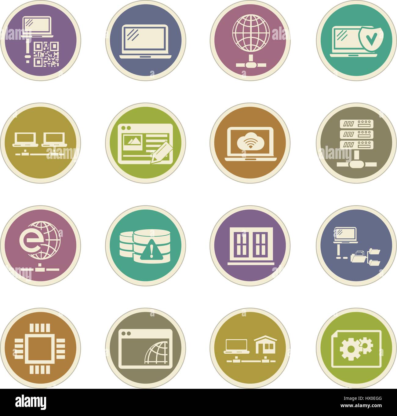 Internet, server, network icon set for web sites and user interface ...