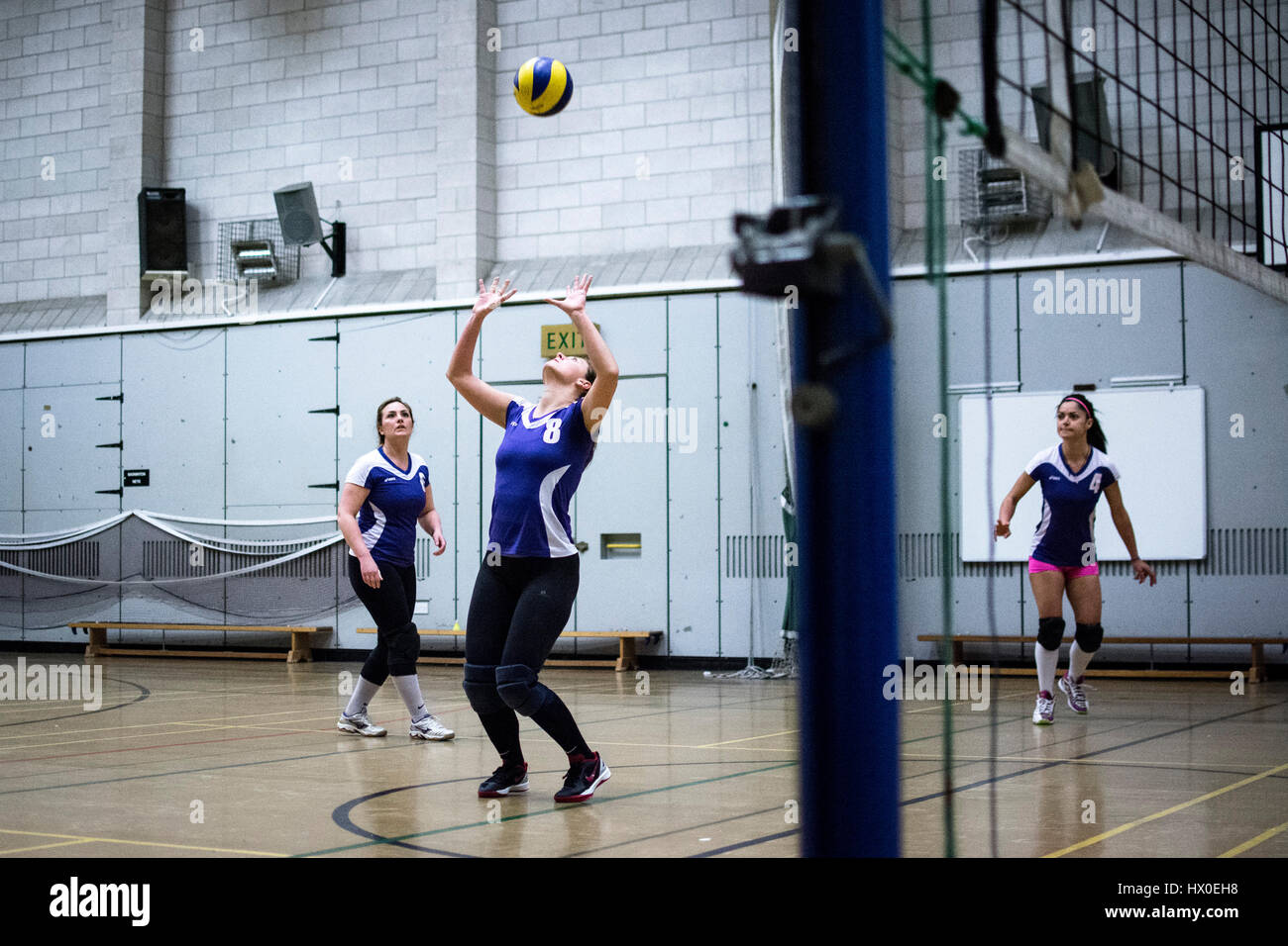 Action shots from the women's volleyball match between Agones Sfc and ...