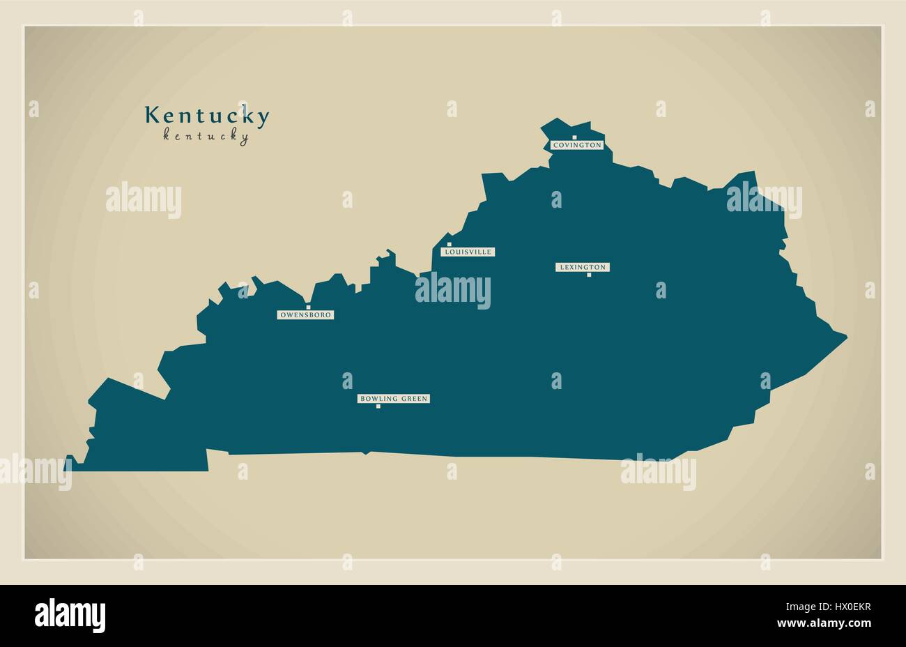 Map kentucky Stock Vector Images - Alamy