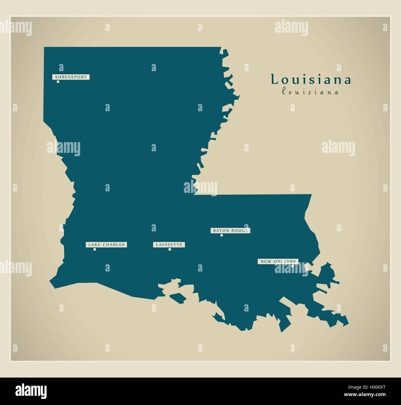 Map louisiana Stock Vector Images - Alamy