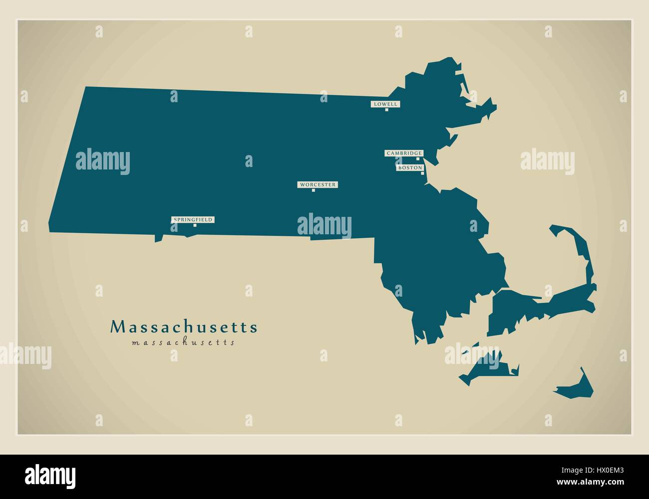 Massachusetts county map vector vectors hi-res stock photography and ...