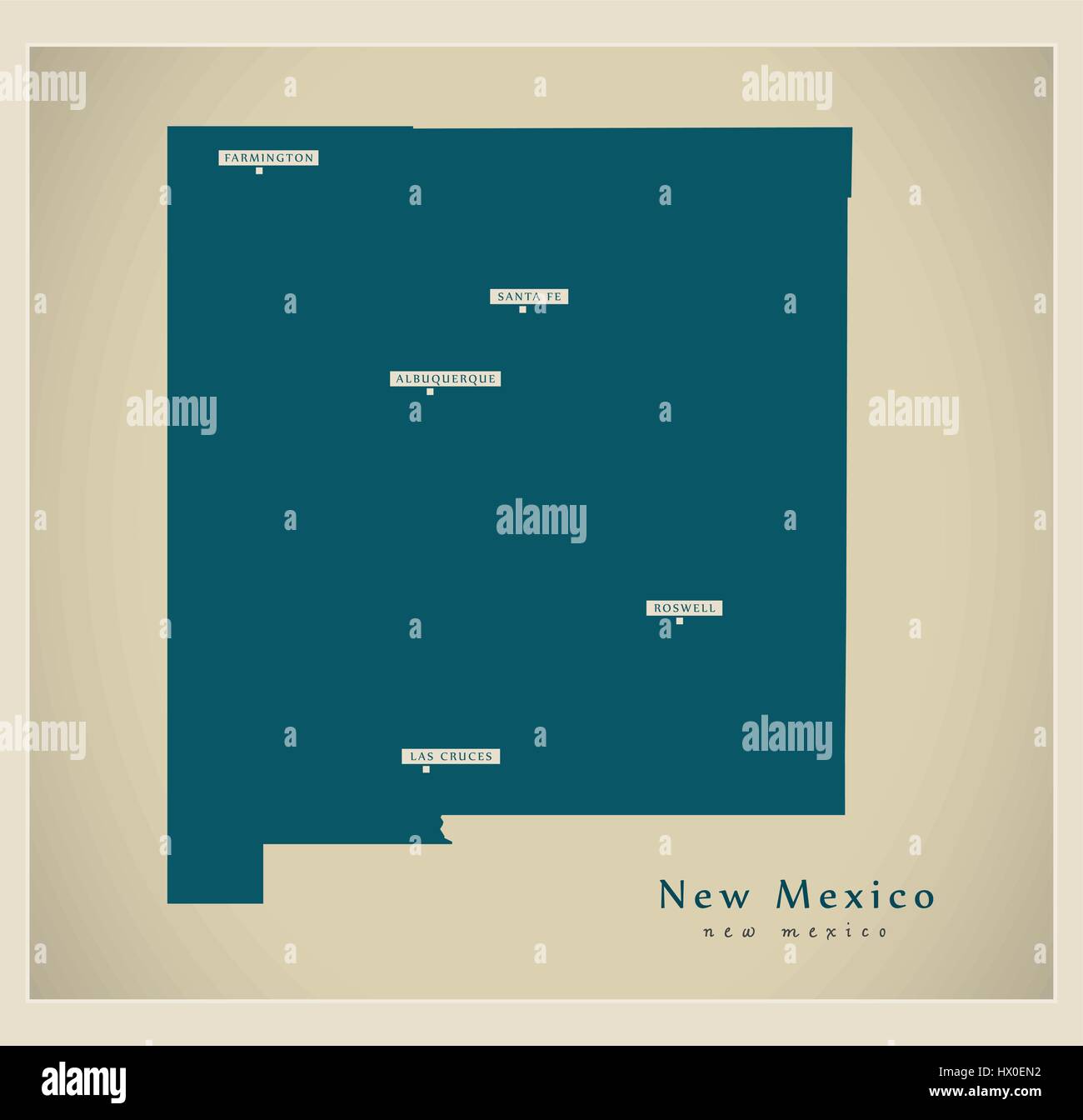 New mexico maps Stock Vector Images - Alamy