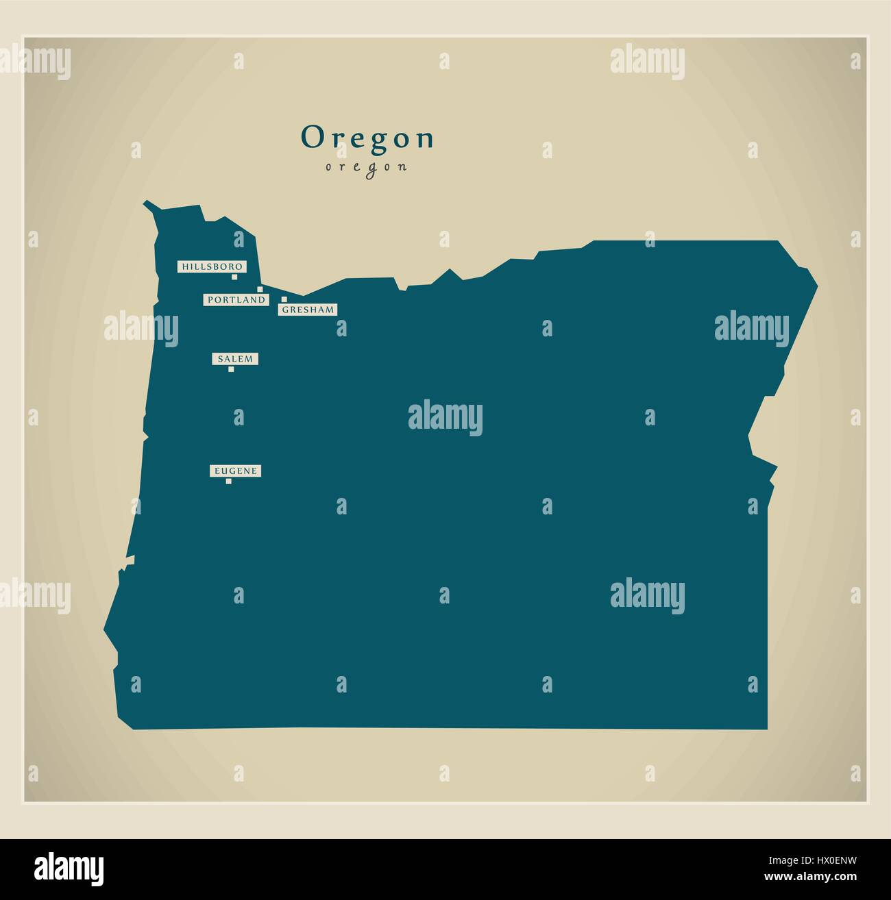 Oregon cities Stock Vector Images - Alamy