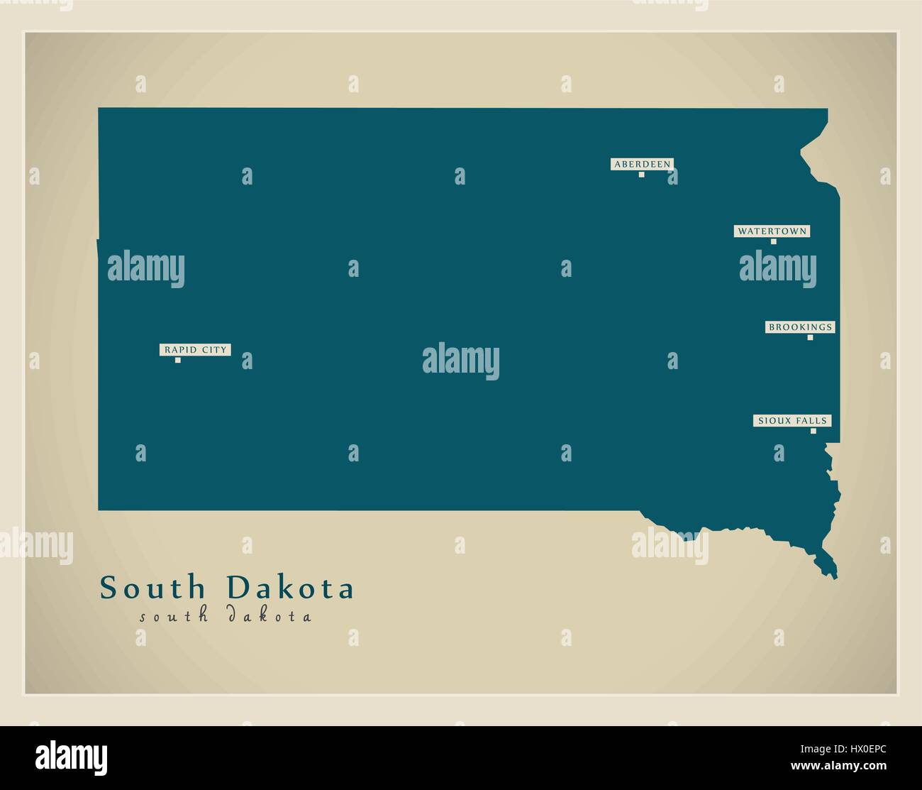 South dakota maps hi-res stock photography and images - Alamy