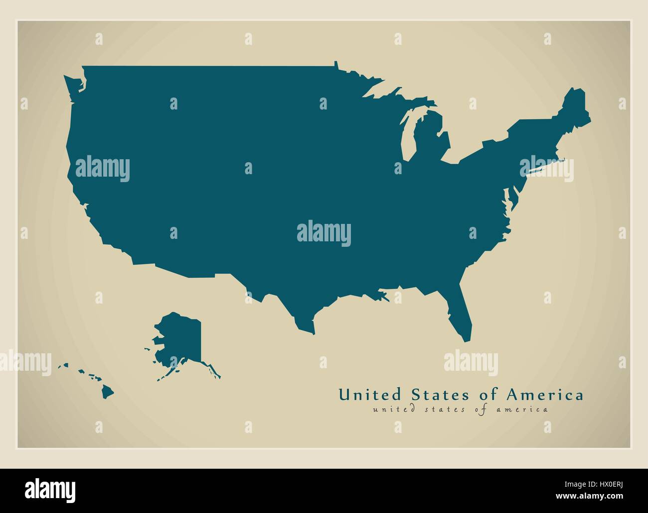 Usa map with states and cities Stock Vector Images - Alamy