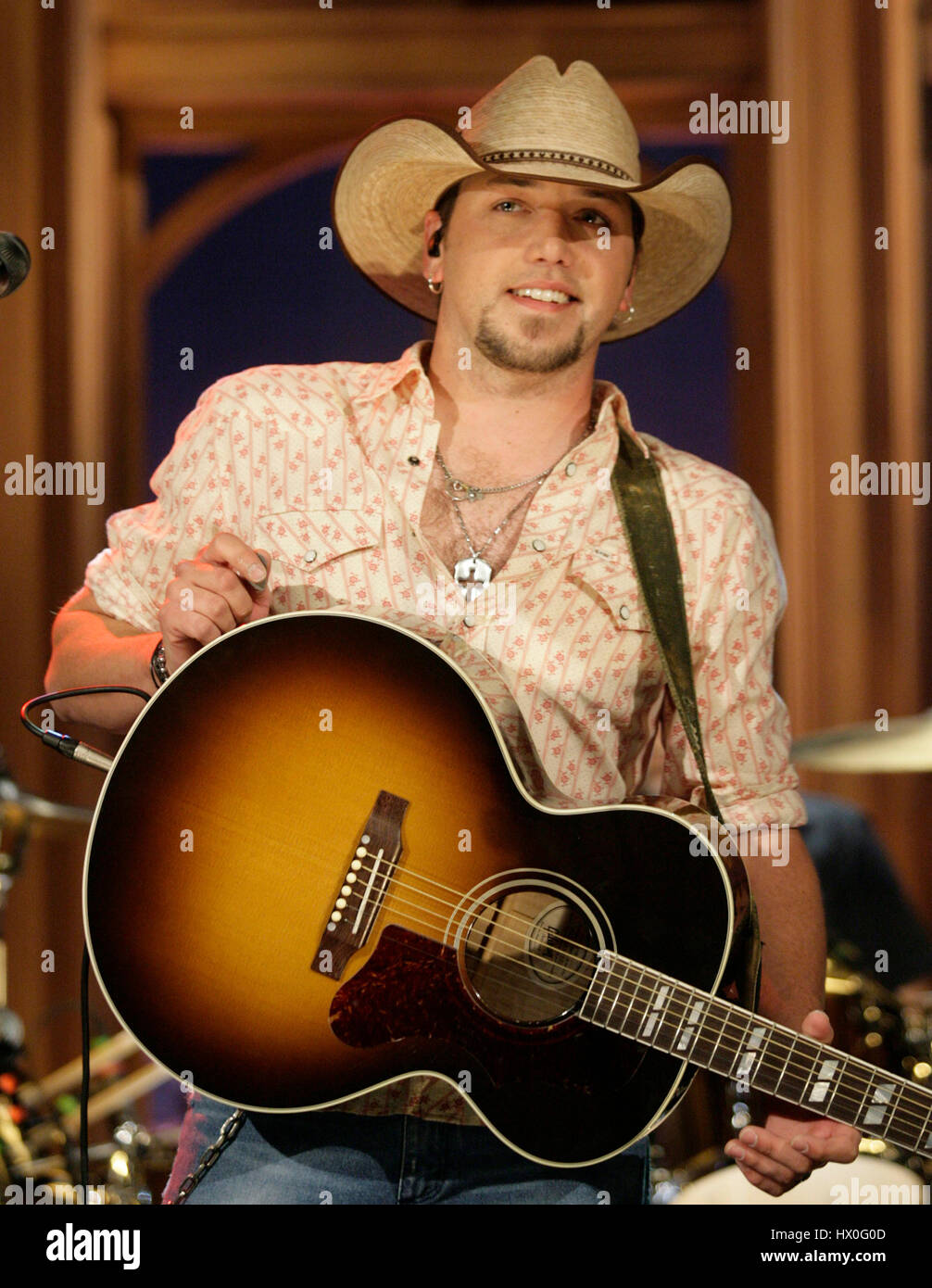 Country singer Jason Aldean performs during a segment of 'The Late Late ...