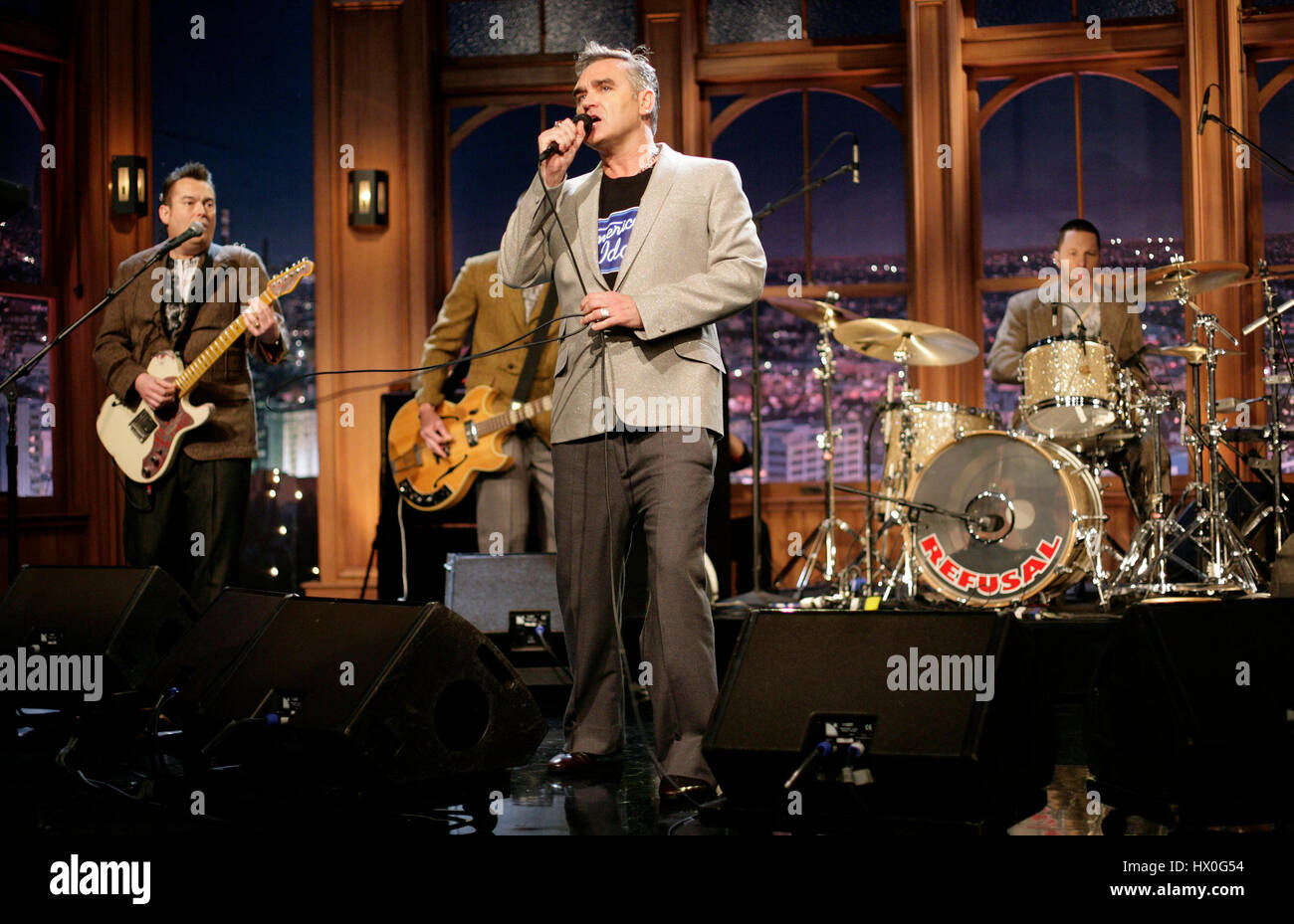 Morrissey performs on stage hi-res stock photography and images - Alamy