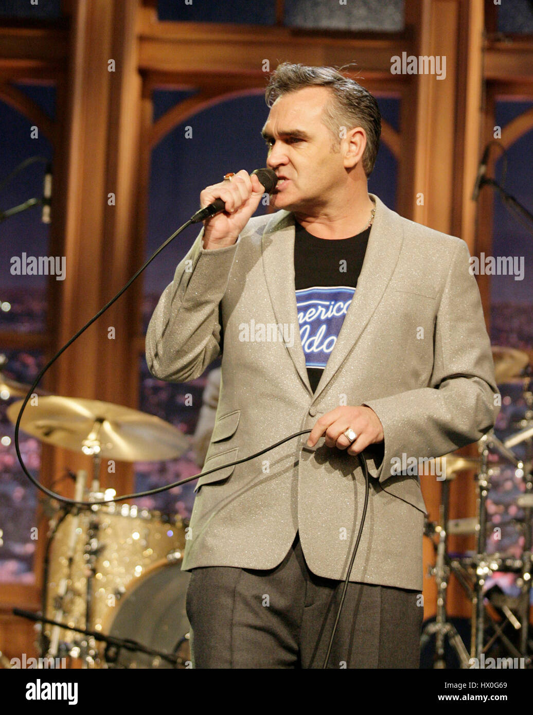 Morrissey performs on stage hi-res stock photography and images - Alamy