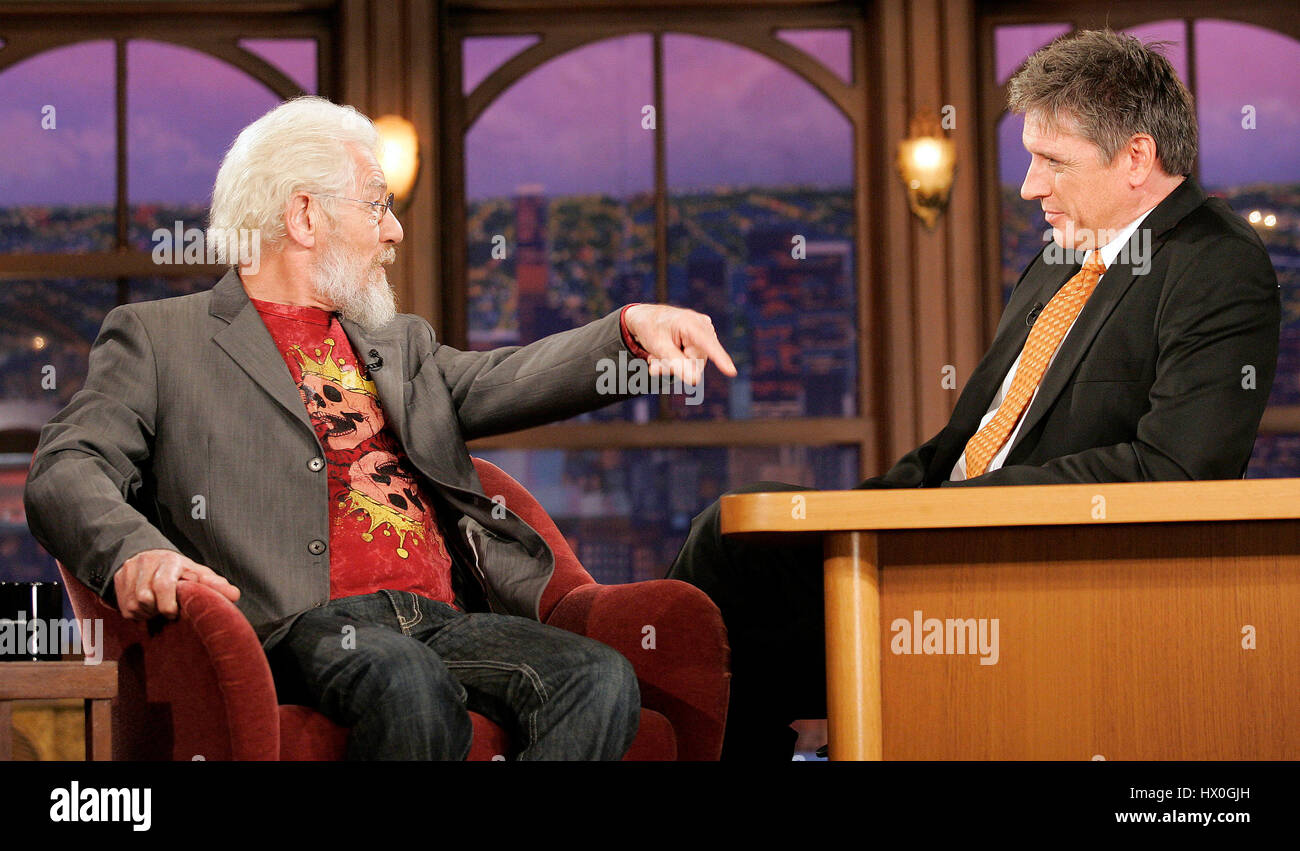 Host Craig Ferguson, right, with actor Ian McKellen, during a segment ...