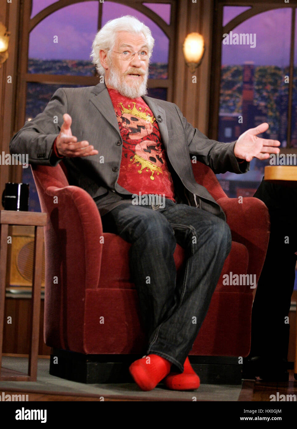 Actor Ian McKellen, during a segment of 'The Late Late Show with Craig ...