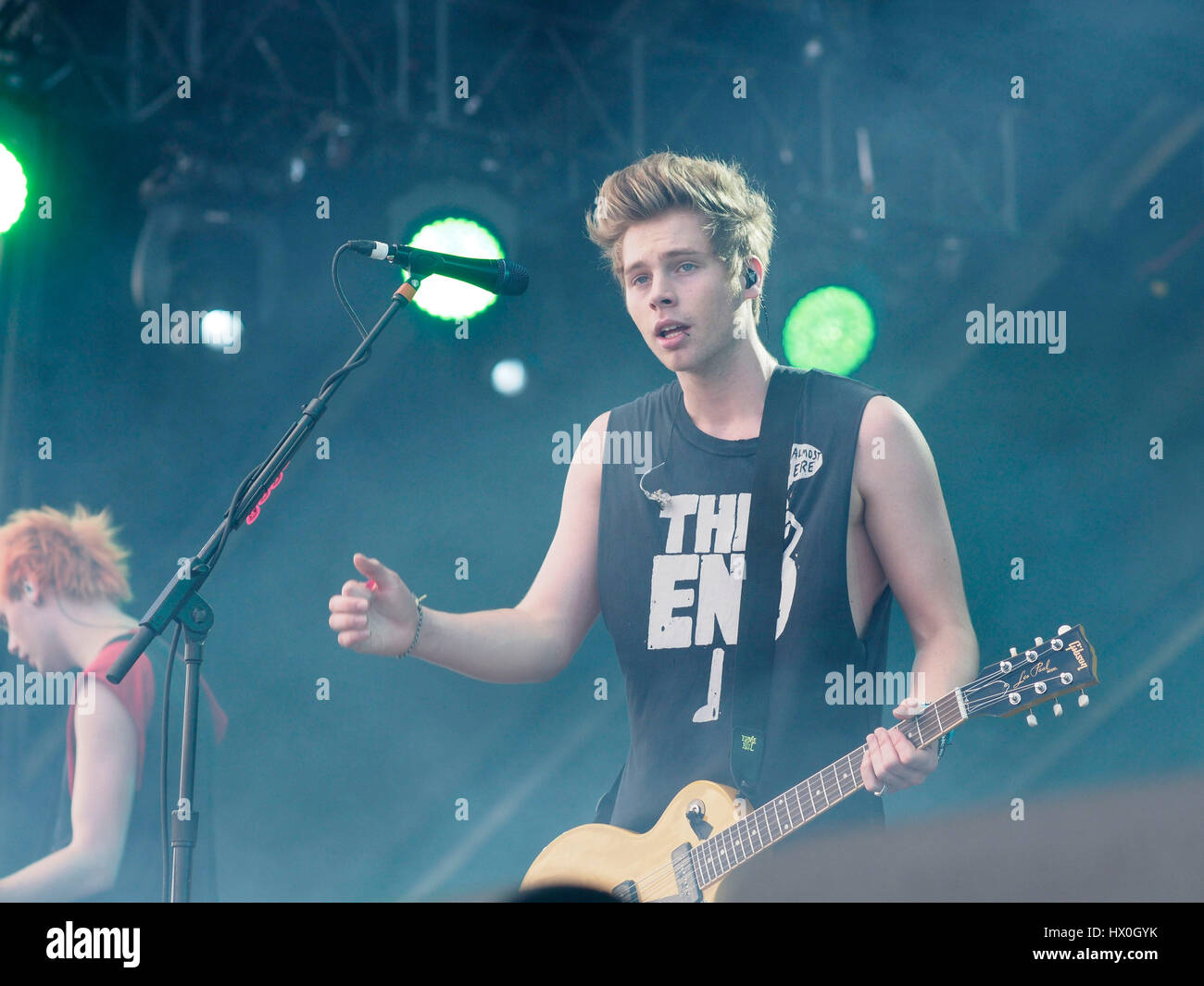 Luke Hemmings of 5 Seconds of Summer performs at the the iHeartRadio ...