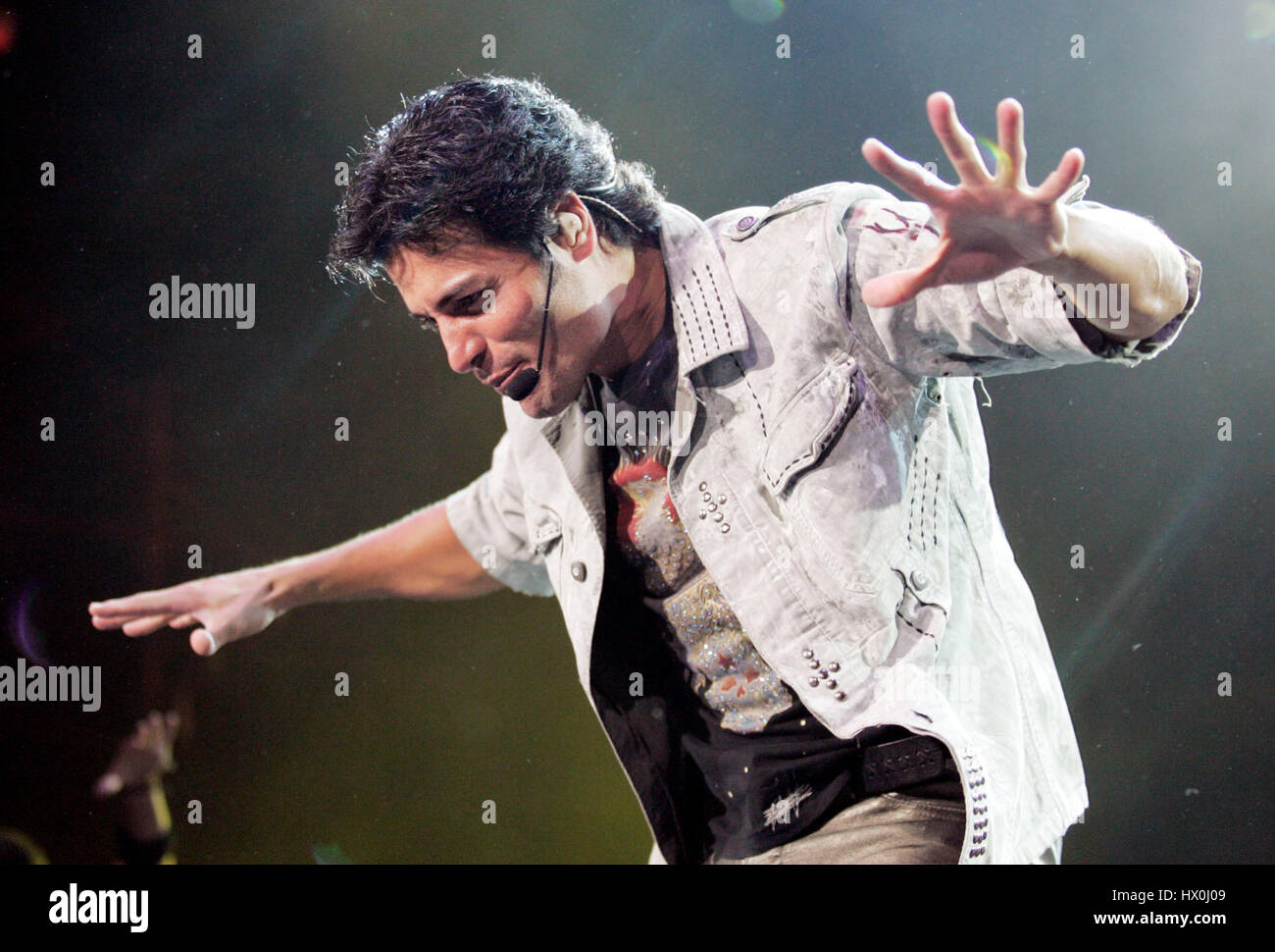 Singer Chayanne performs during a concert in Irvine, Calif. on ...