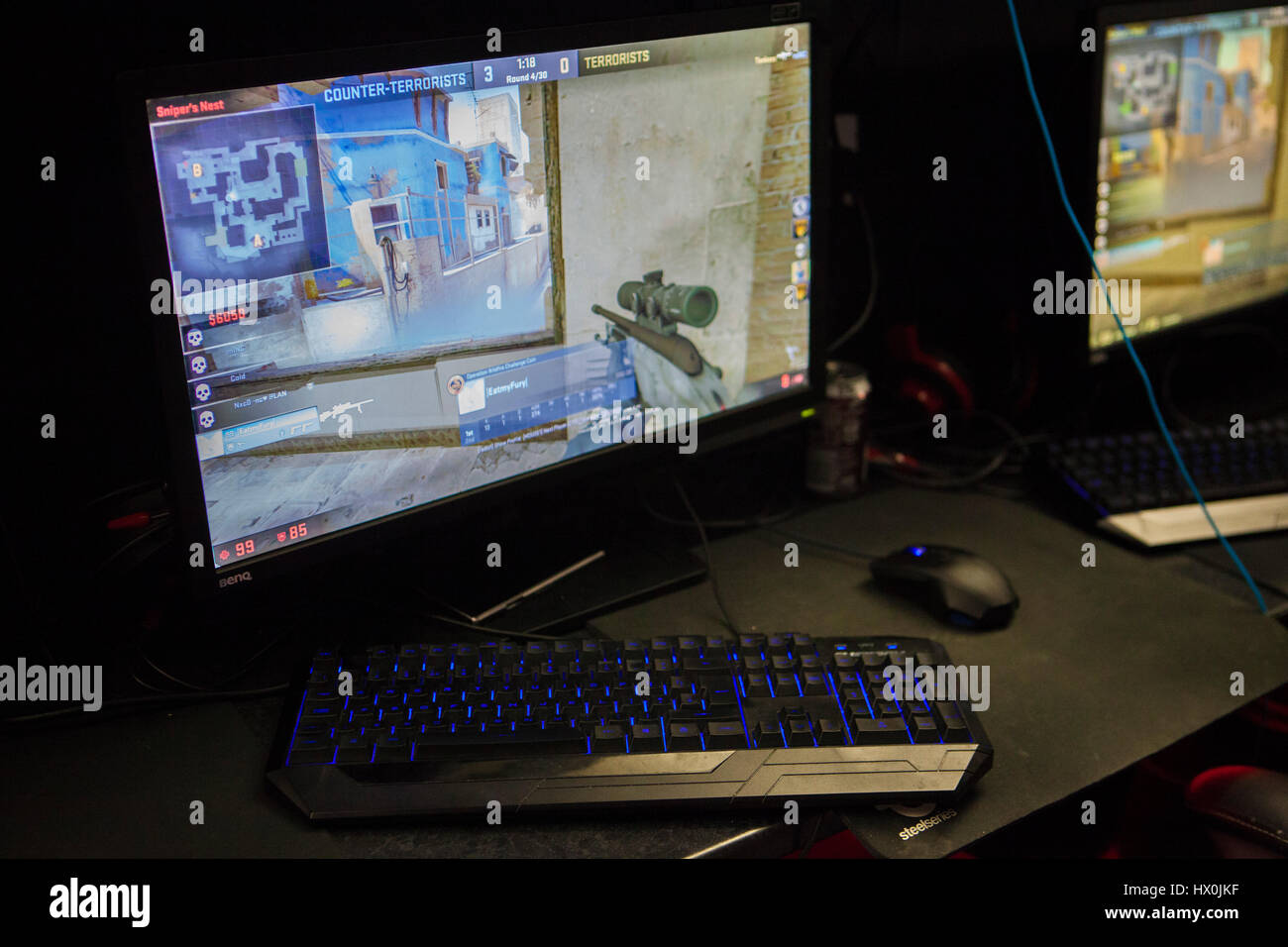Teams play in 5V5 counter strike global offensive LAN at talk and surf ...