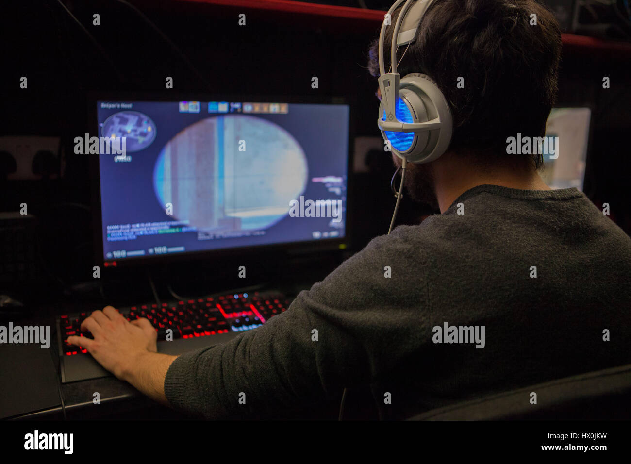 Teams play in 5V5 counter strike global offensive LAN at talk and surf ...