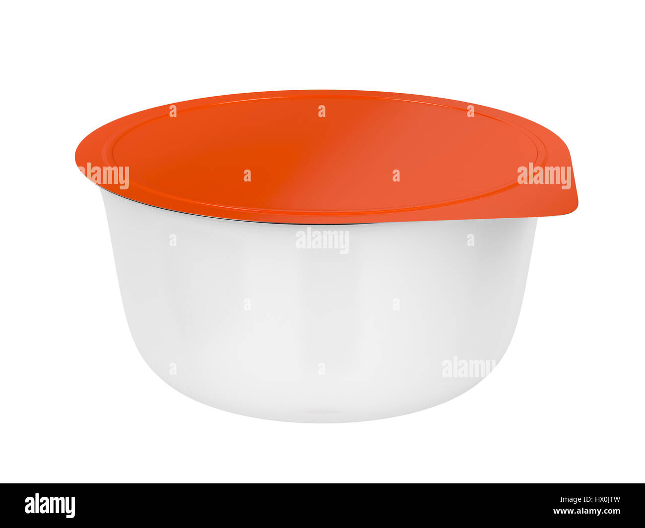 Deep drawn can with aluminum lid, isolated on white background Stock ...