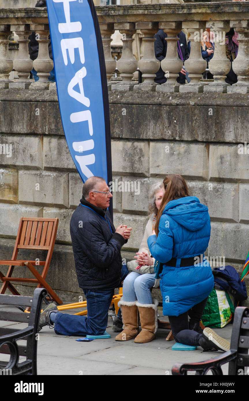 Faith healer healing in bath England UK Stock Photo - Alamy