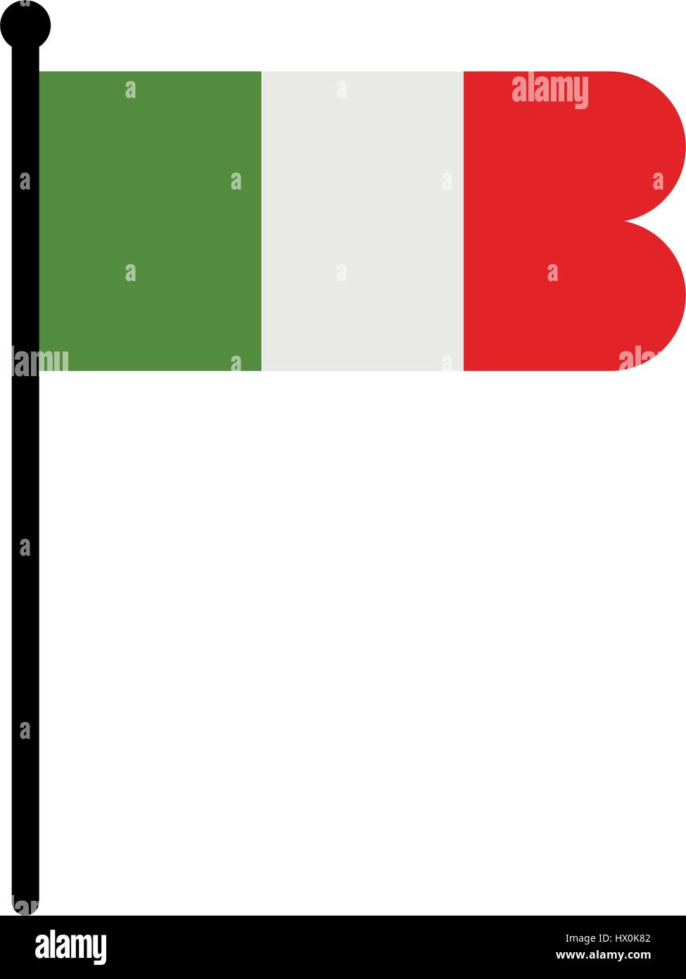 italy flag icon illustrated on a white background in vector Stock ...