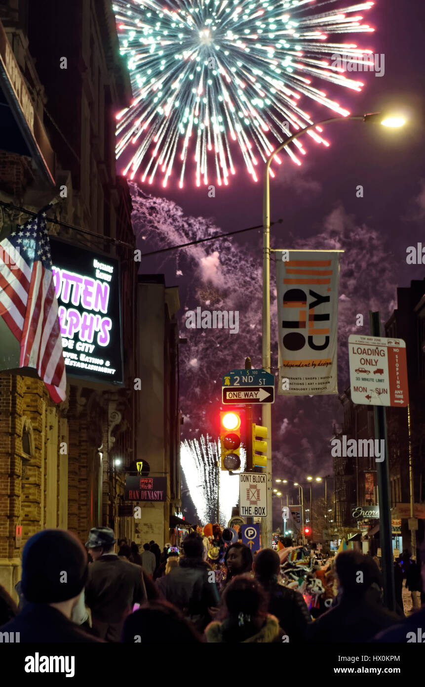 New Year's Eve fireworks Stock Photo - Alamy