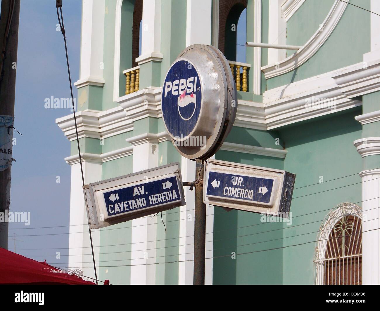 Pepsi street sign Stock Photo - Alamy