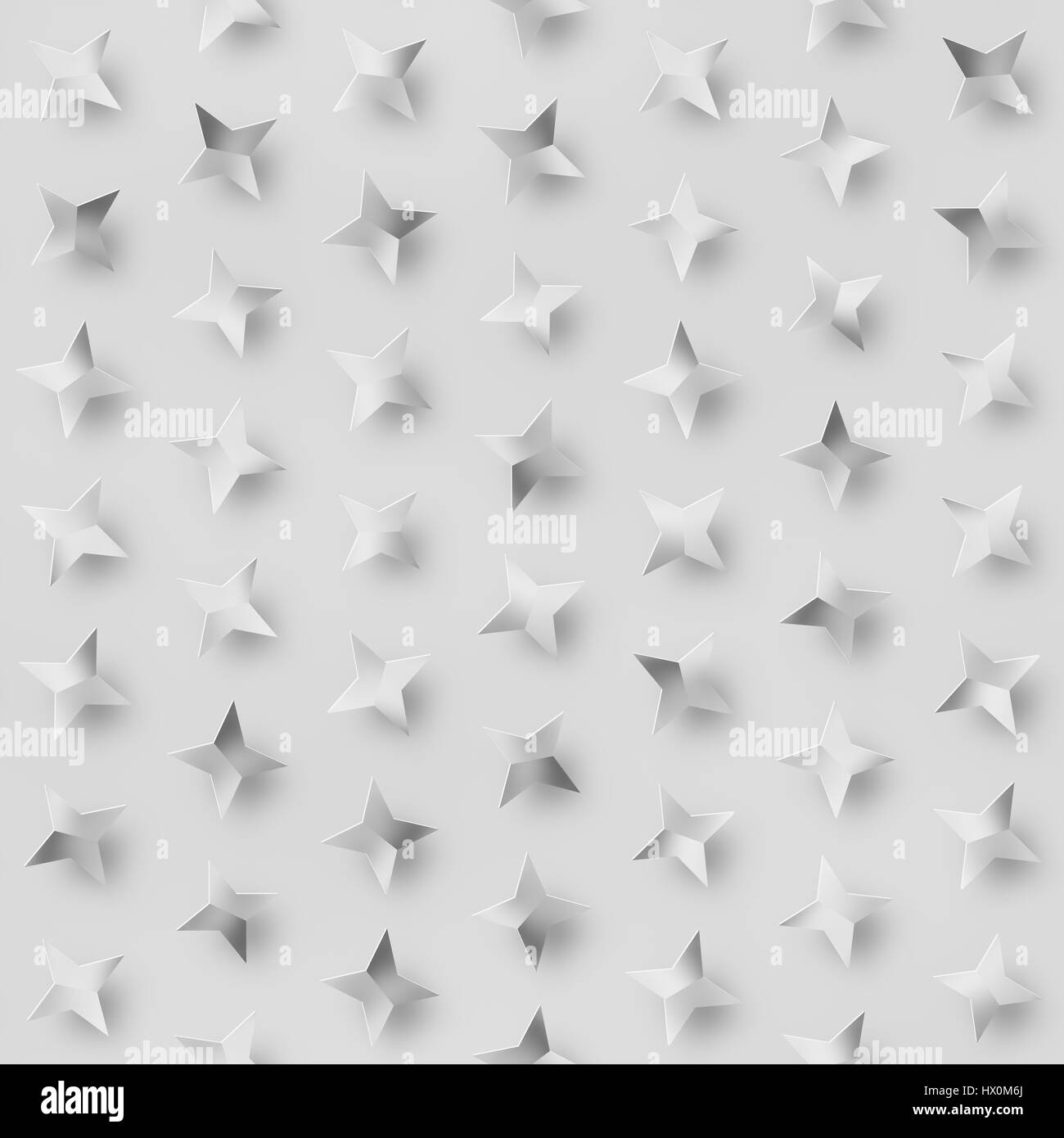 Scattered Geometric Shaded Shapes. Abstract Seamless Monochrome Pattern ...