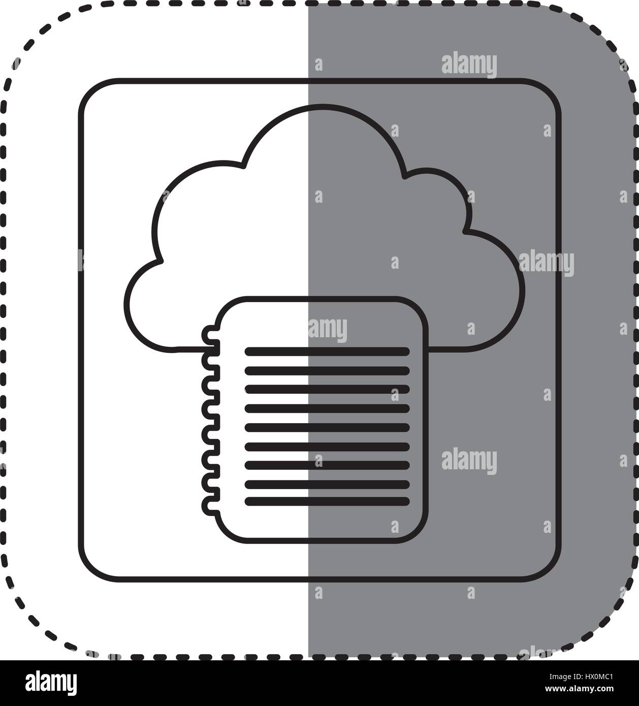 figure cloud notebook network icon Stock Vector Image & Art - Alamy