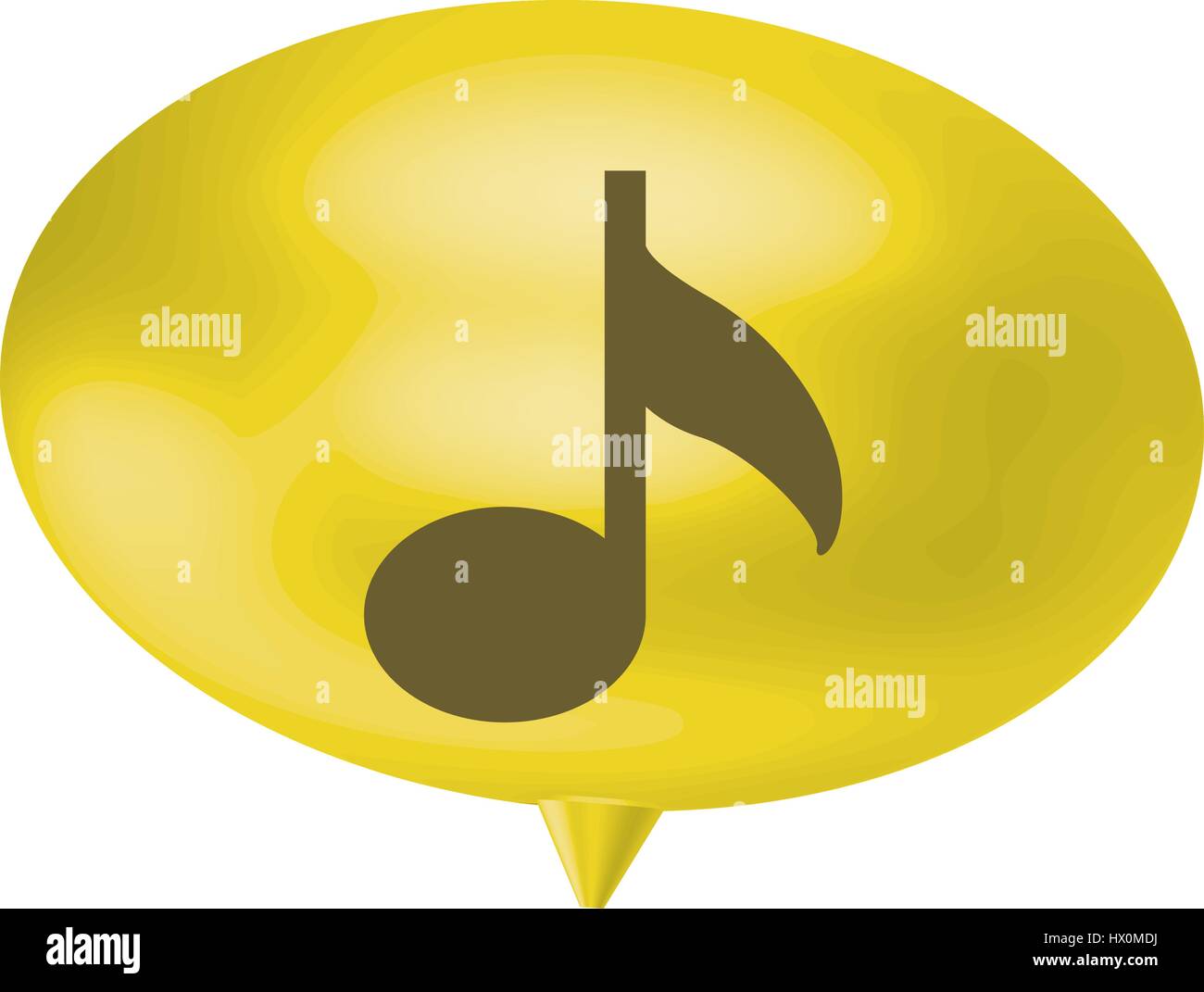 yellow bubble with musical note sign Stock Vector Image & Art - Alamy