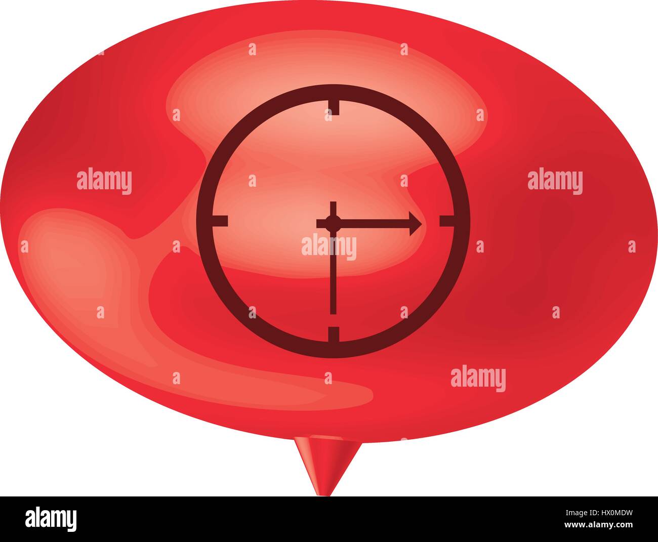 red bubble clock icon Stock Vector Image & Art - Alamy