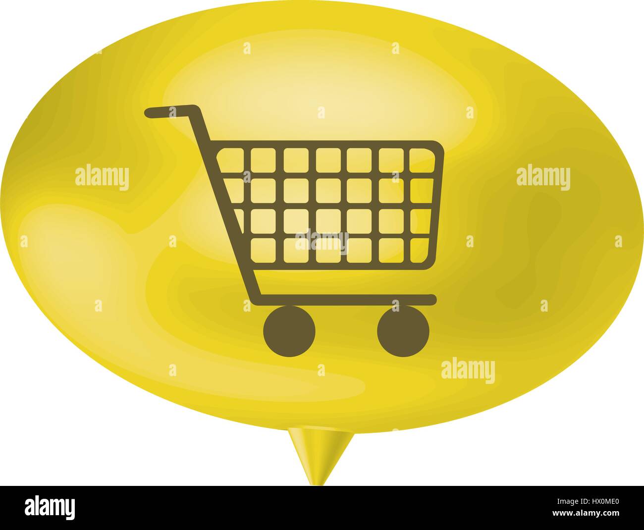 yellow bubble shopping car icon Stock Vector Image & Art - Alamy