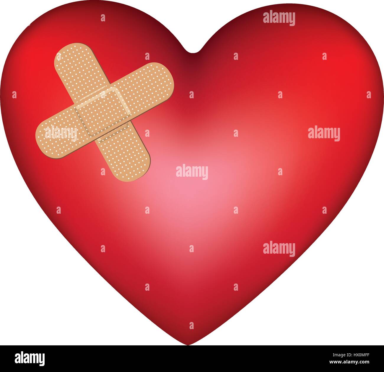 heart with aid band icon Stock Vector Image & Art - Alamy