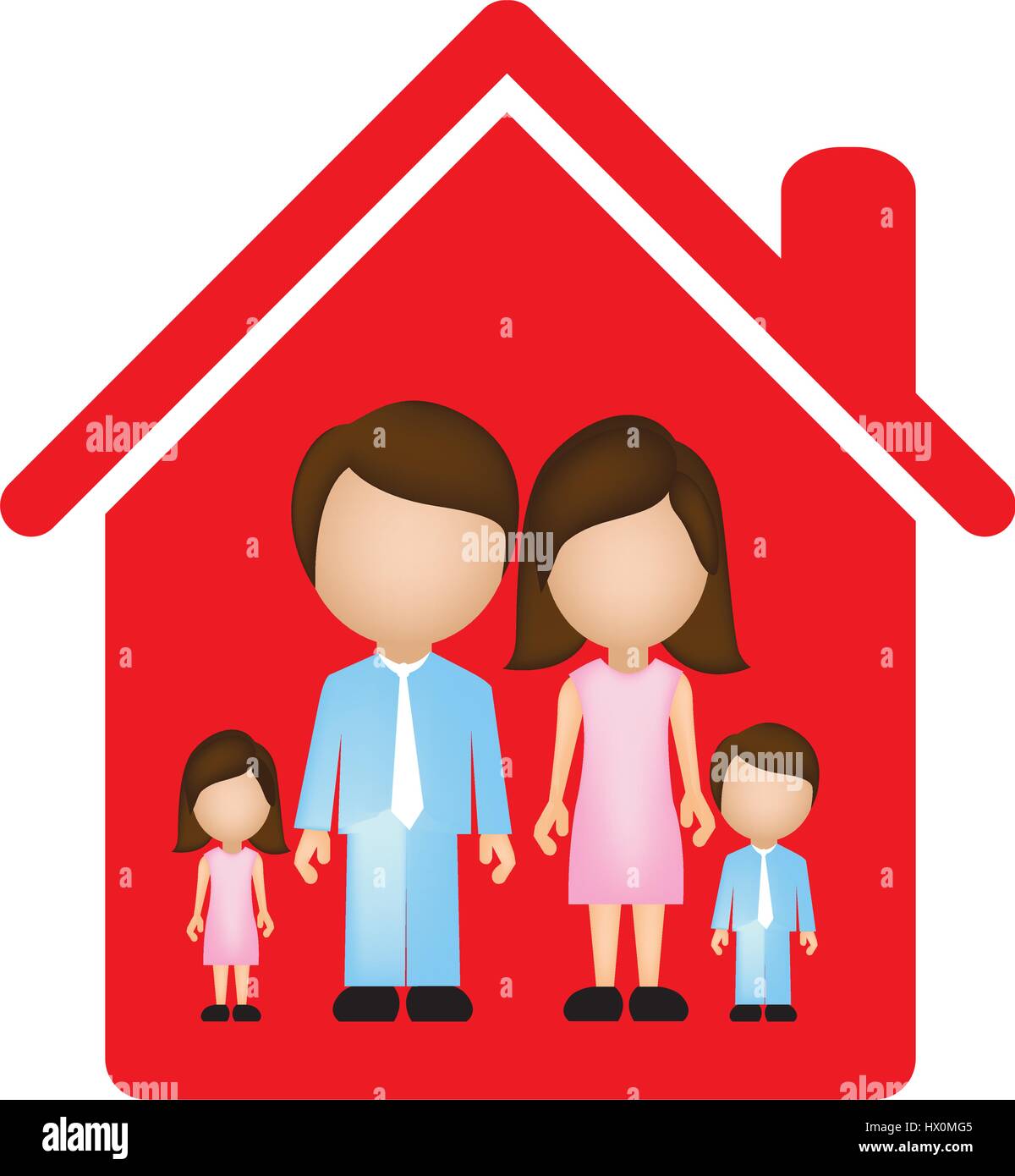 red family together icon Stock Vector Image & Art - Alamy