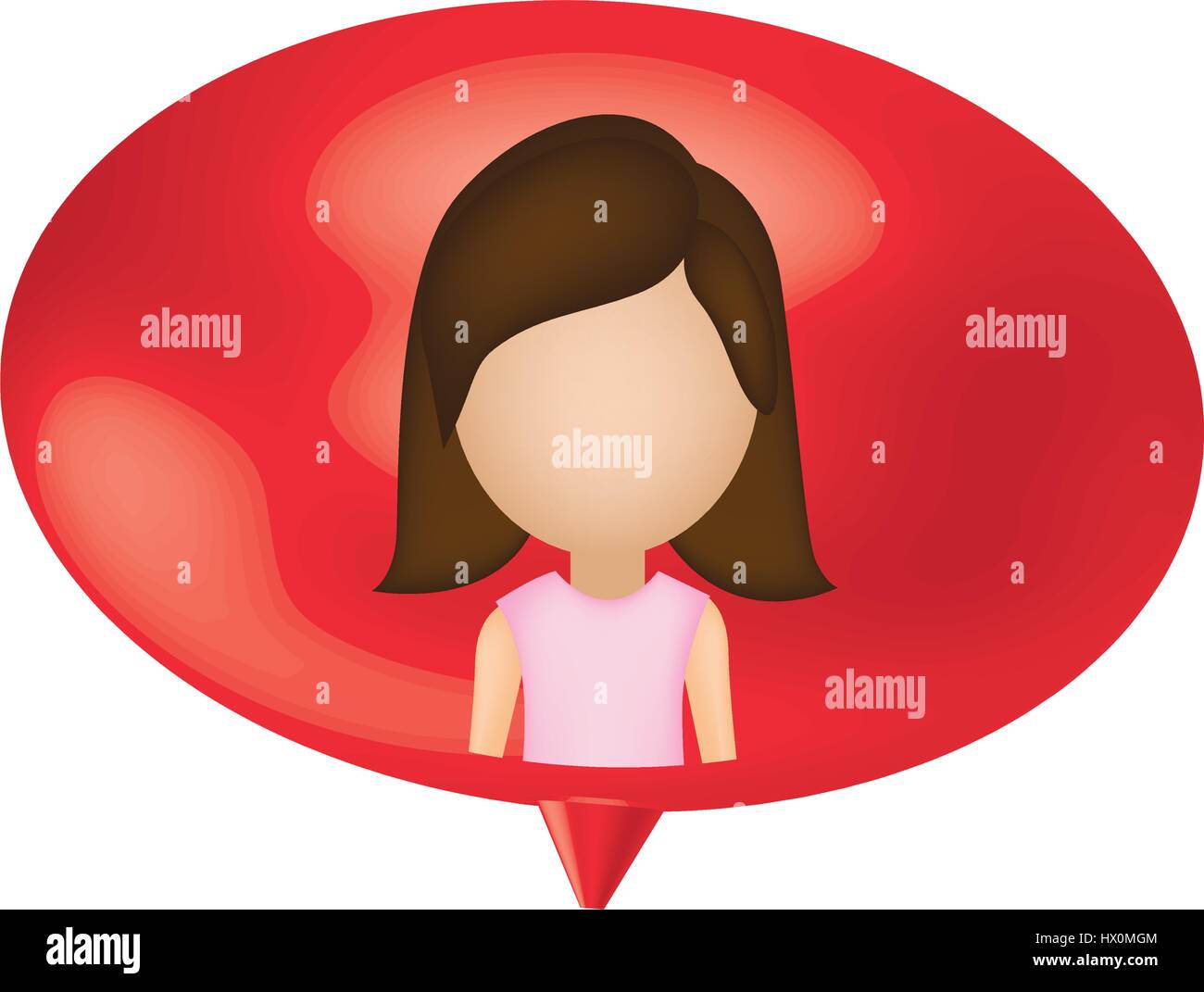 woman person inside chat bubble Stock Vector Image & Art - Alamy
