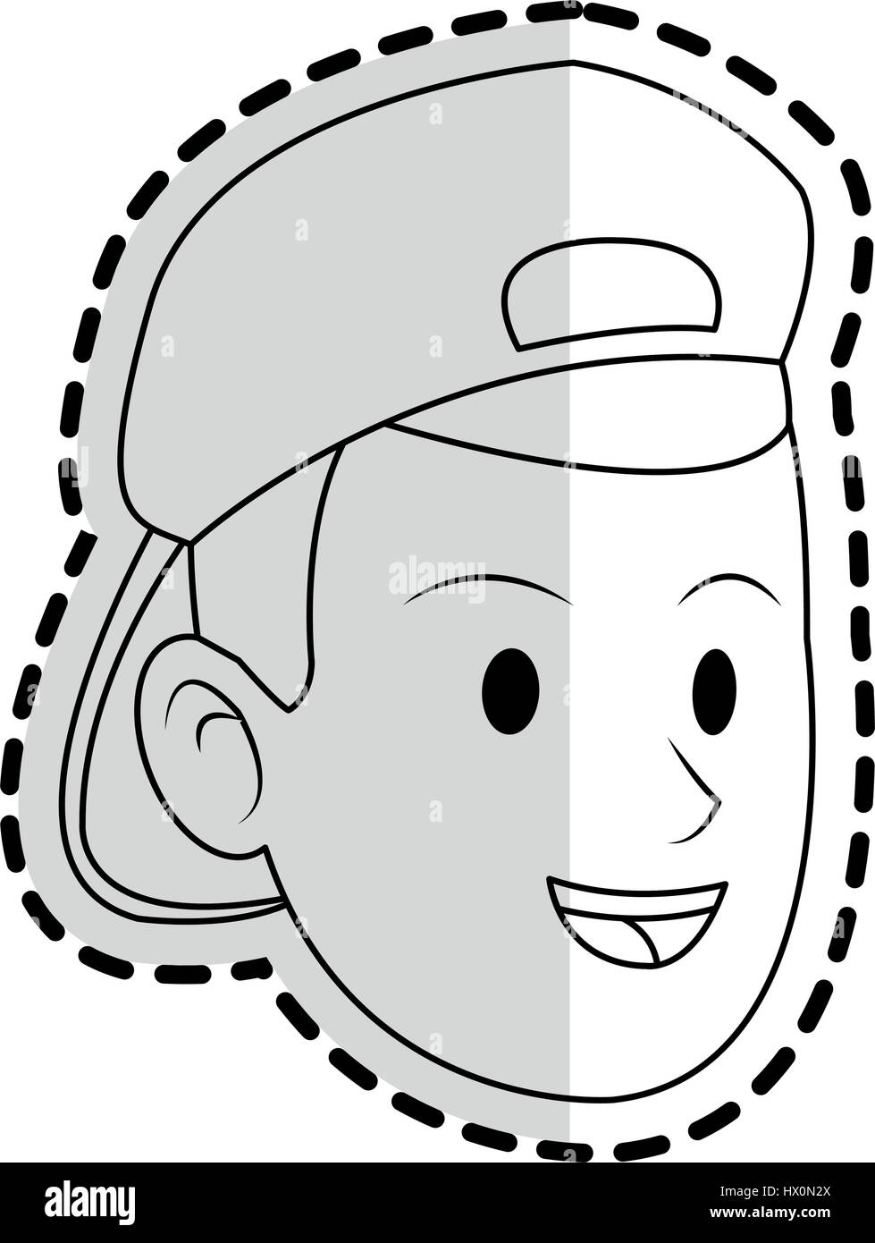 Backwards cap Stock Vector Images - Alamy