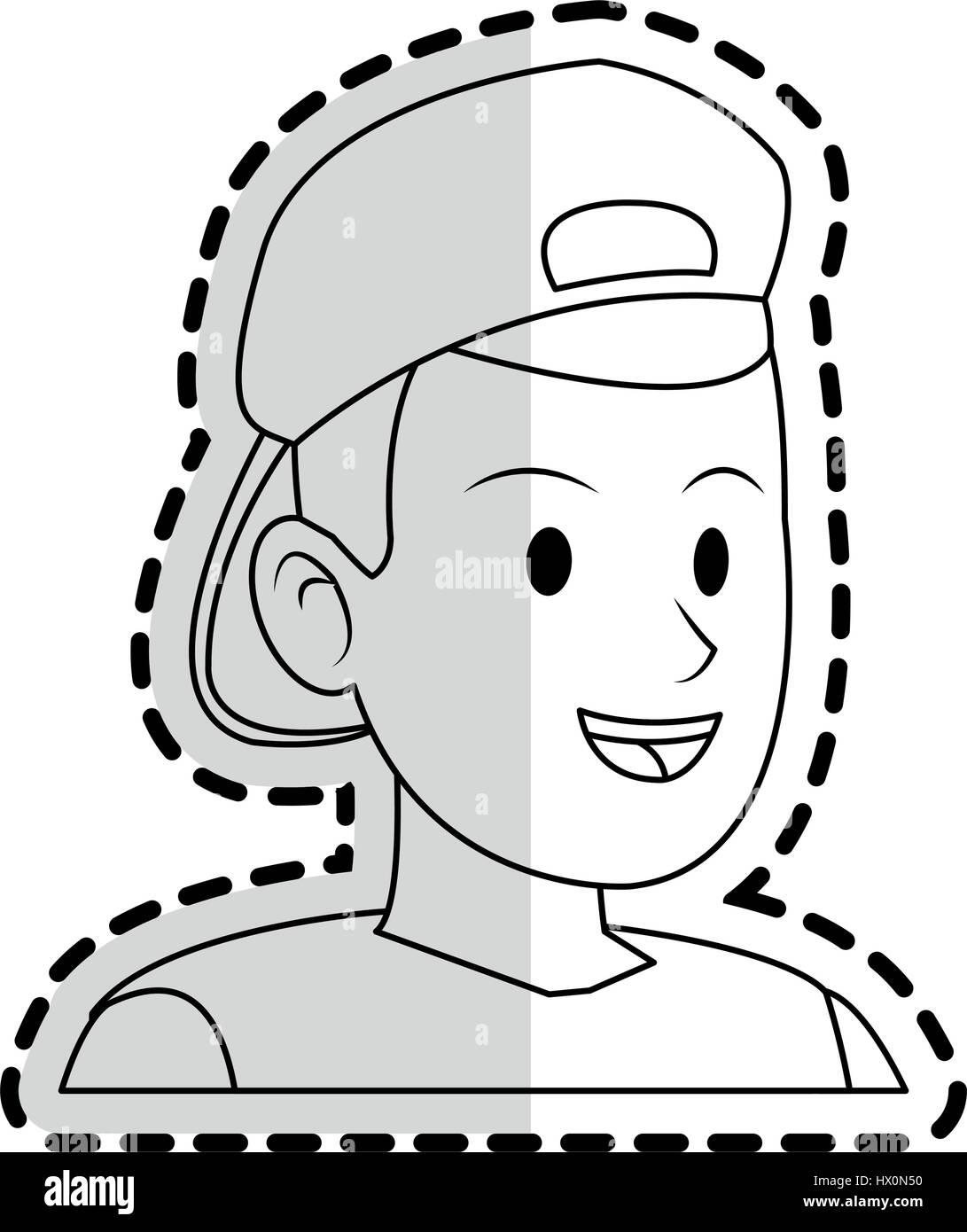Backwards cap Stock Vector Images - Alamy