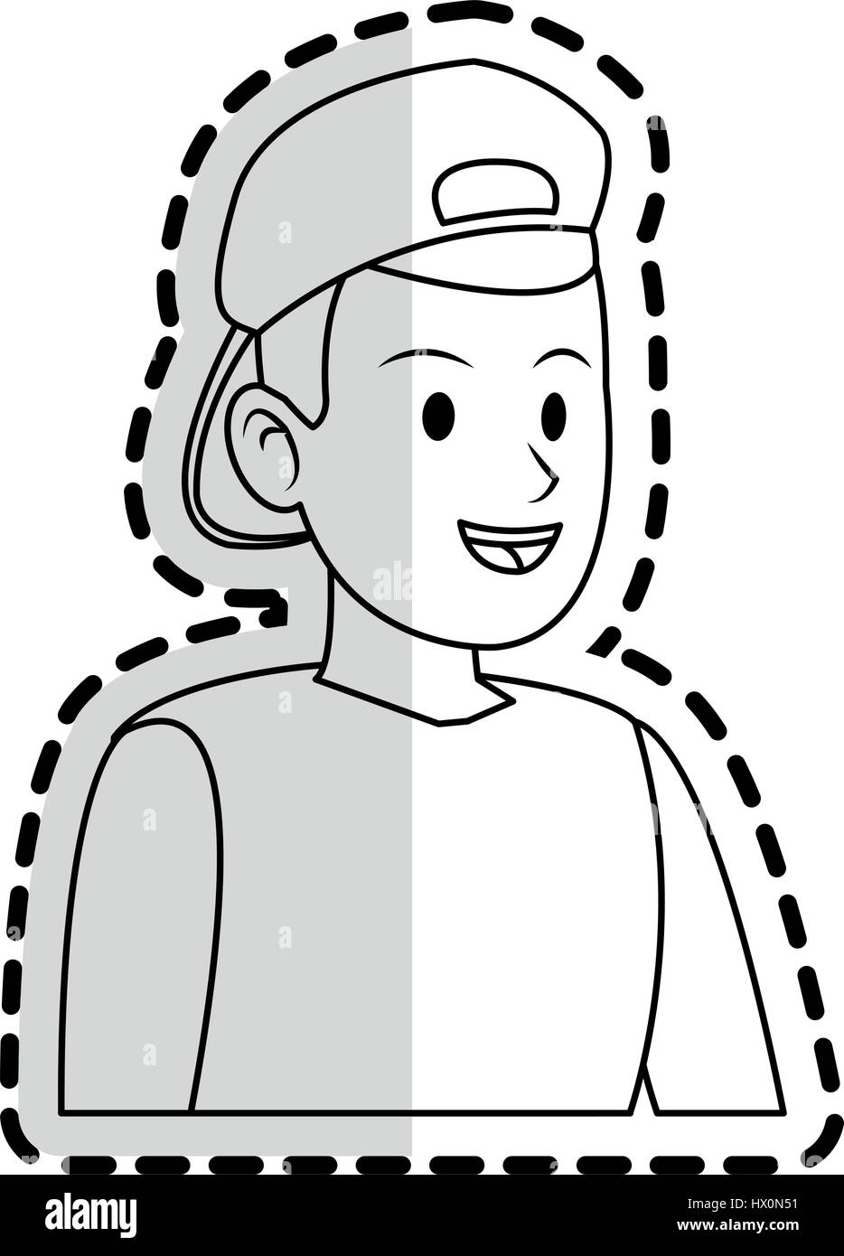 Backwards cap Stock Vector Images - Alamy