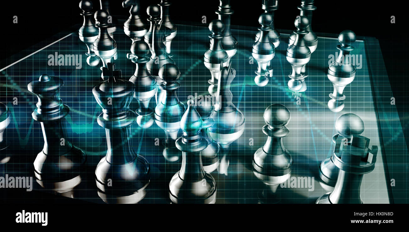 Strategic Management and Business War Chess Concept Stock Photo - Alamy