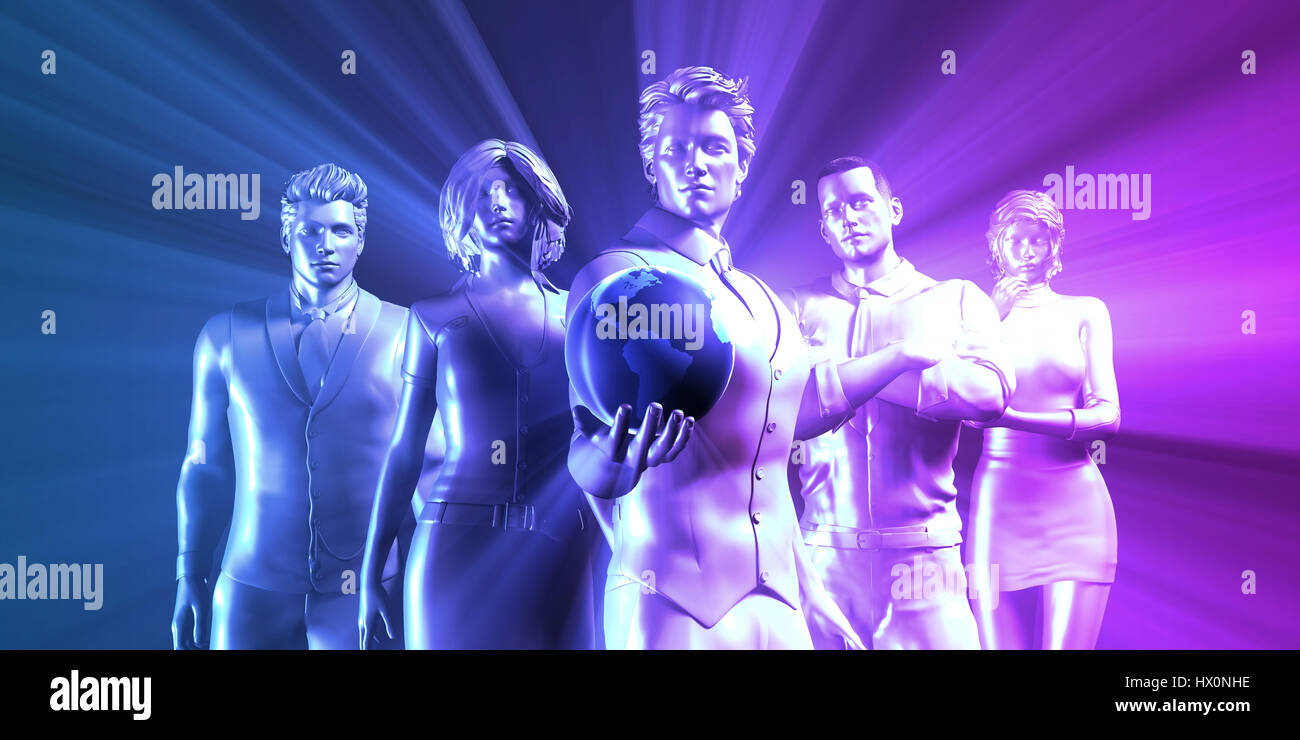Connecting People Through Technology as a Business Concept Stock Photo ...